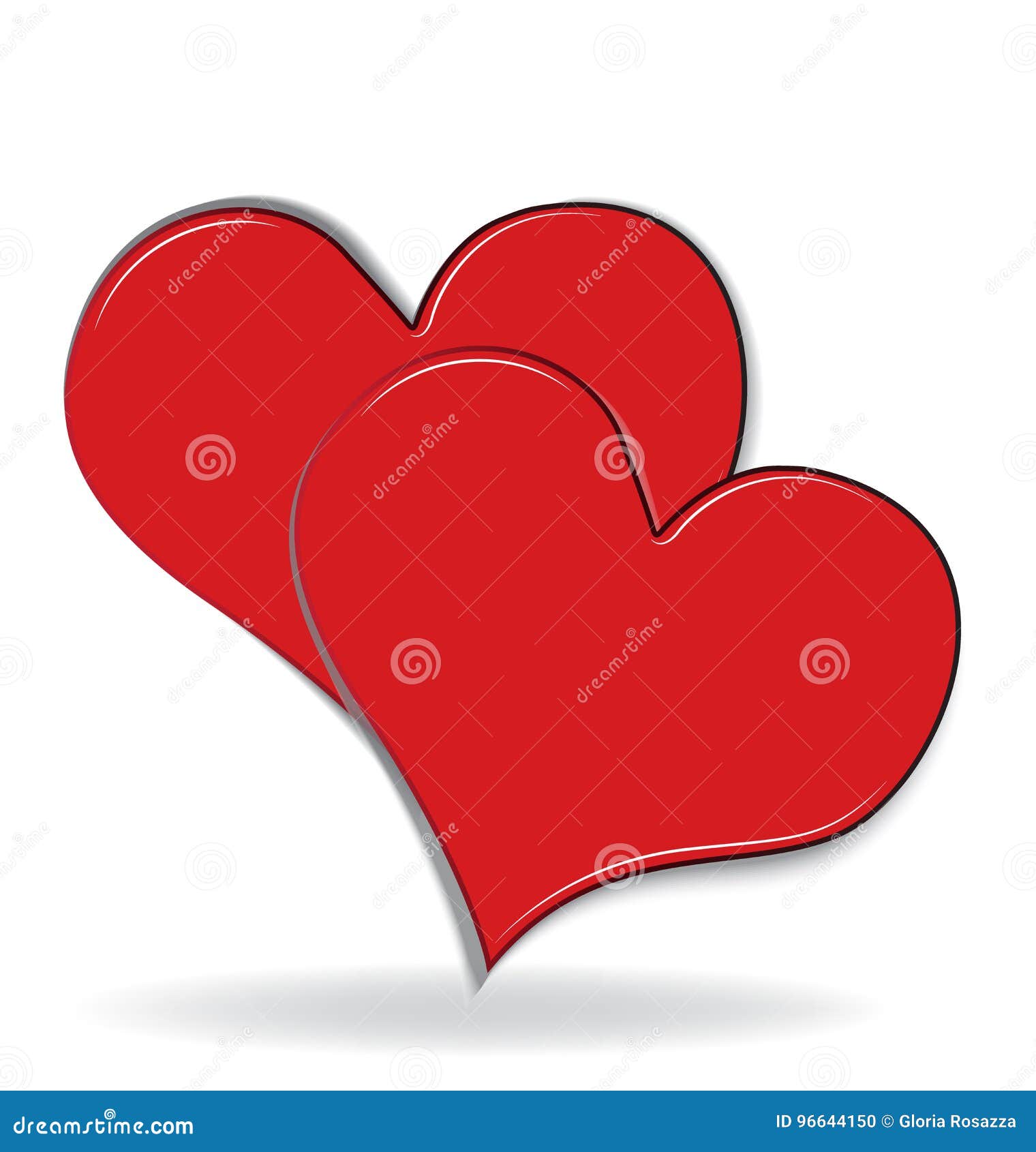 Logo De Coeurs De Valentines Illustration de Vecteur - Illustration du ...