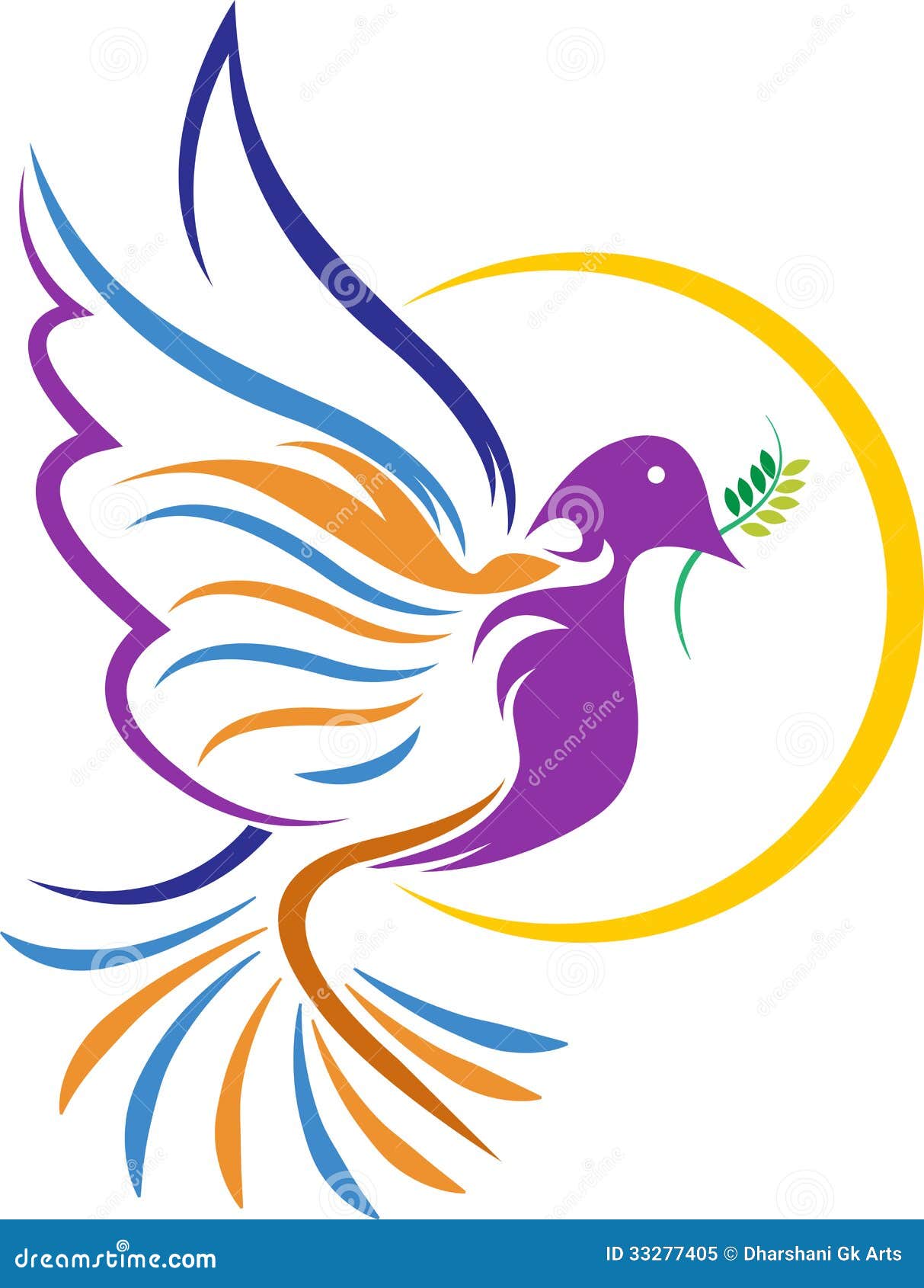 Logo de colombe illustration de vecteur. Illustration du nature - 33277405