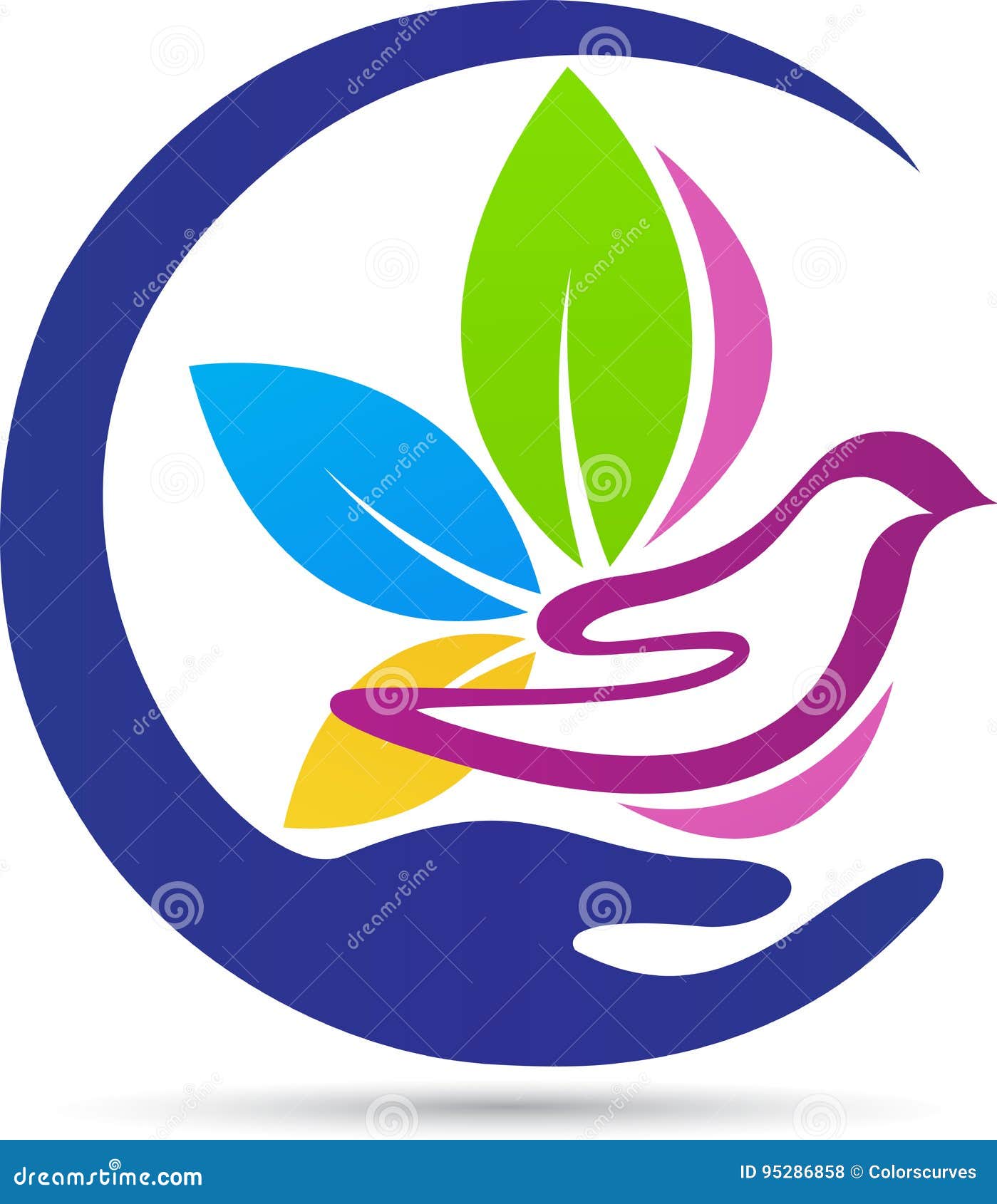 Logo de colombe illustration de vecteur. Illustration du oiseau - 95286858