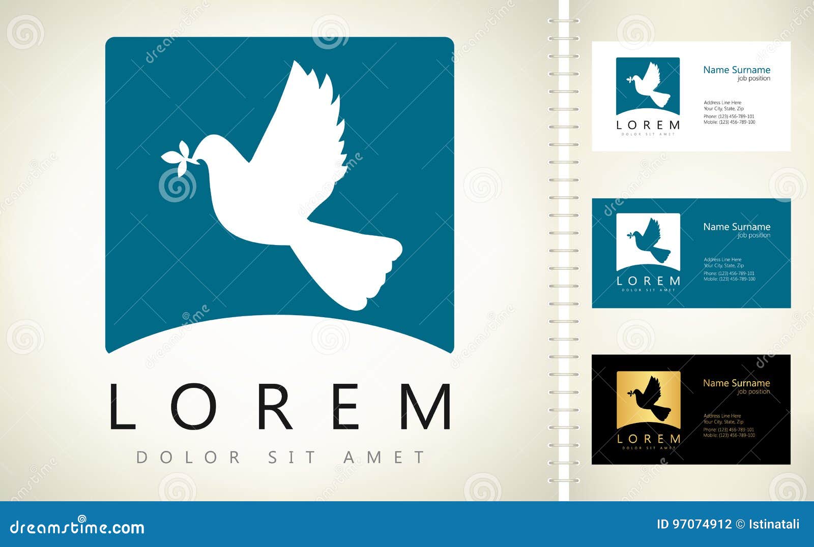 Logo de colombe illustration de vecteur. Illustration du rossignol ...