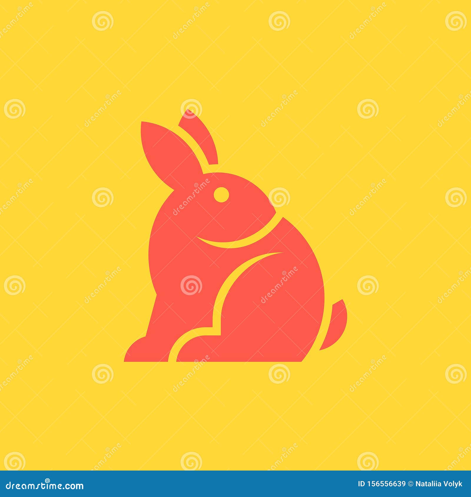 Logo de conejo ilustración del vector. Ilustración de estilo - 156556639