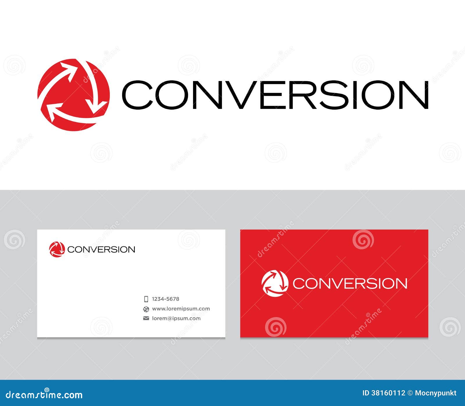 Logo de conversion illustration de vecteur. Illustration du rouge ...