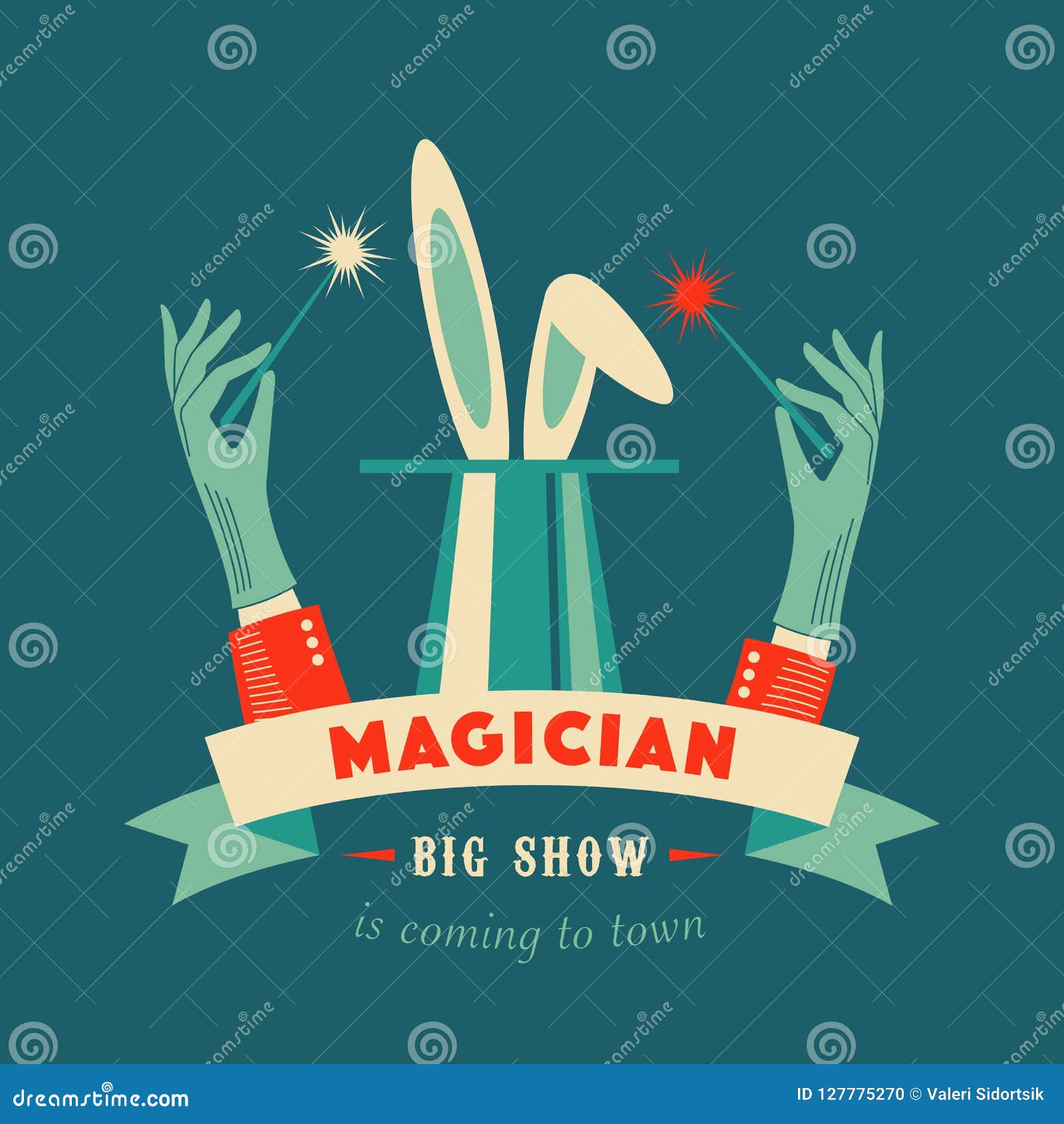 Logo De Couleur De Spectacle De Magie Illustration de Vecteur ...