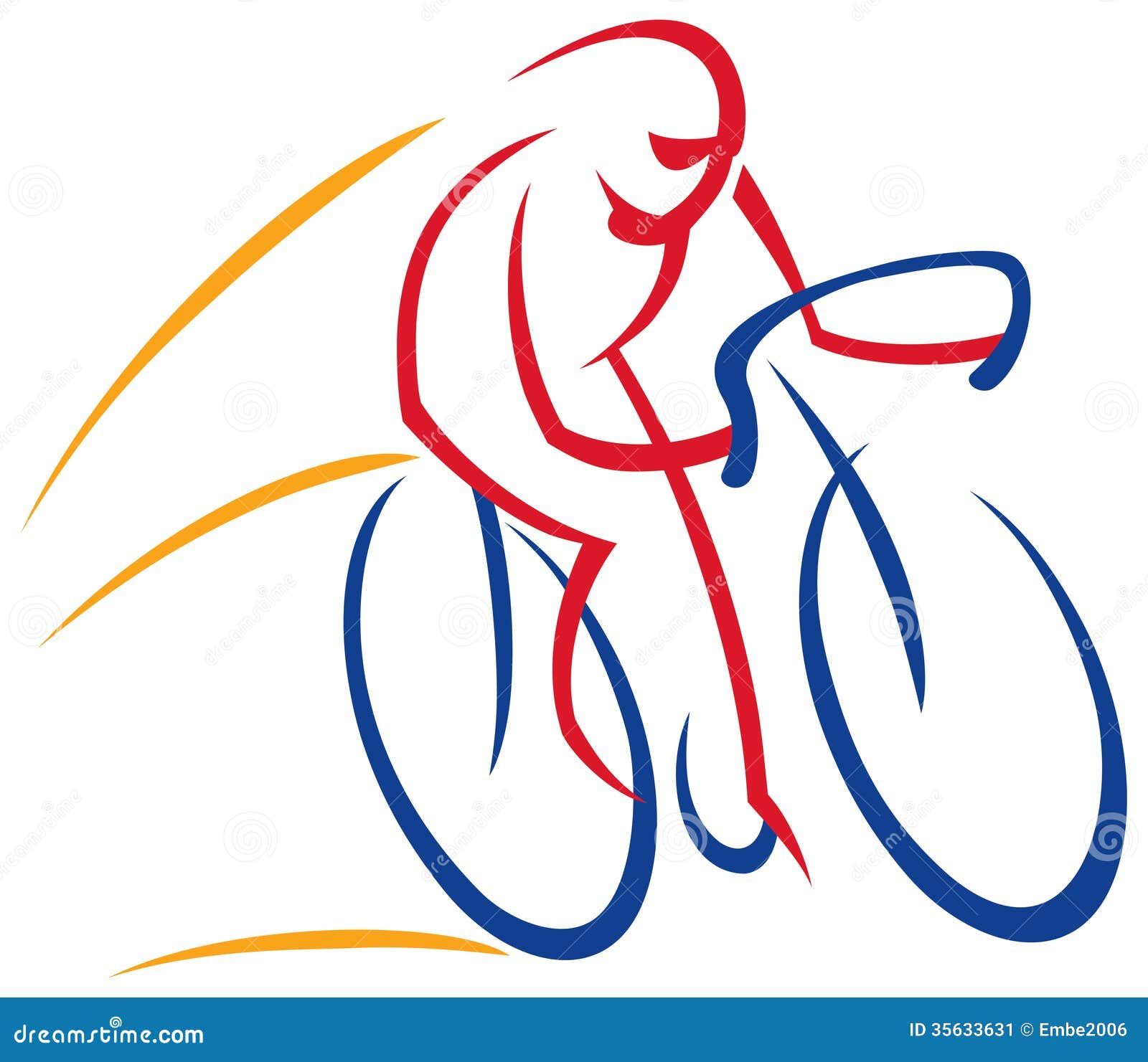 Logo de cycliste illustration de vecteur. Illustration du dessins ...