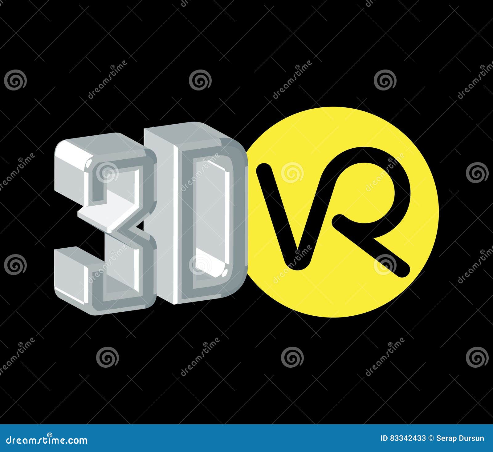 Logo de 3D VR illustration de vecteur. Illustration du innovation ...