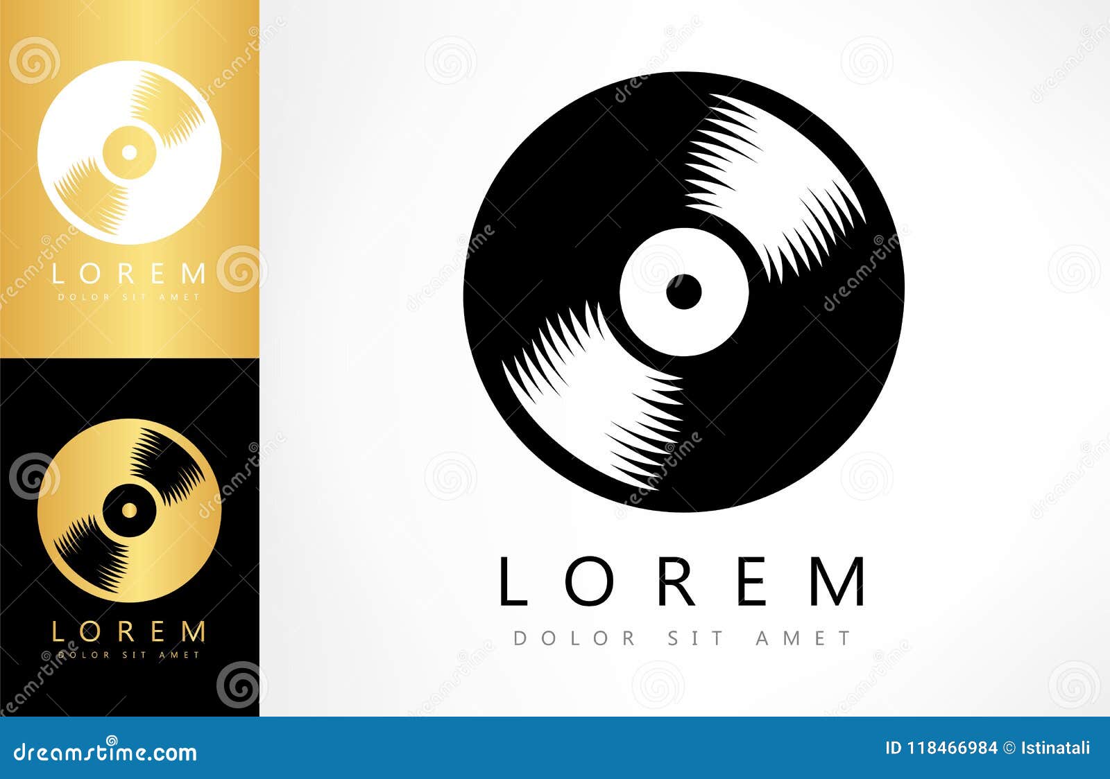 Logo de disques vinyle illustration de vecteur. Illustration of ...