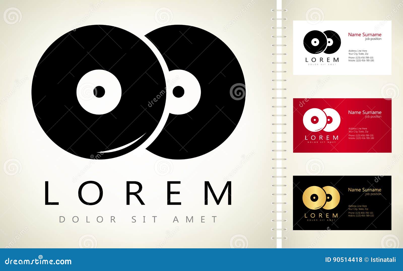 Logo de disques vinyle illustration de vecteur. Illustration du signe ...