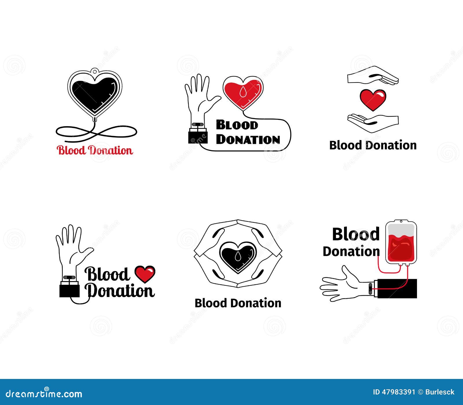 Logo De Don Du Sang Ou Ensemble D'emblème Illustration de Vecteur ...