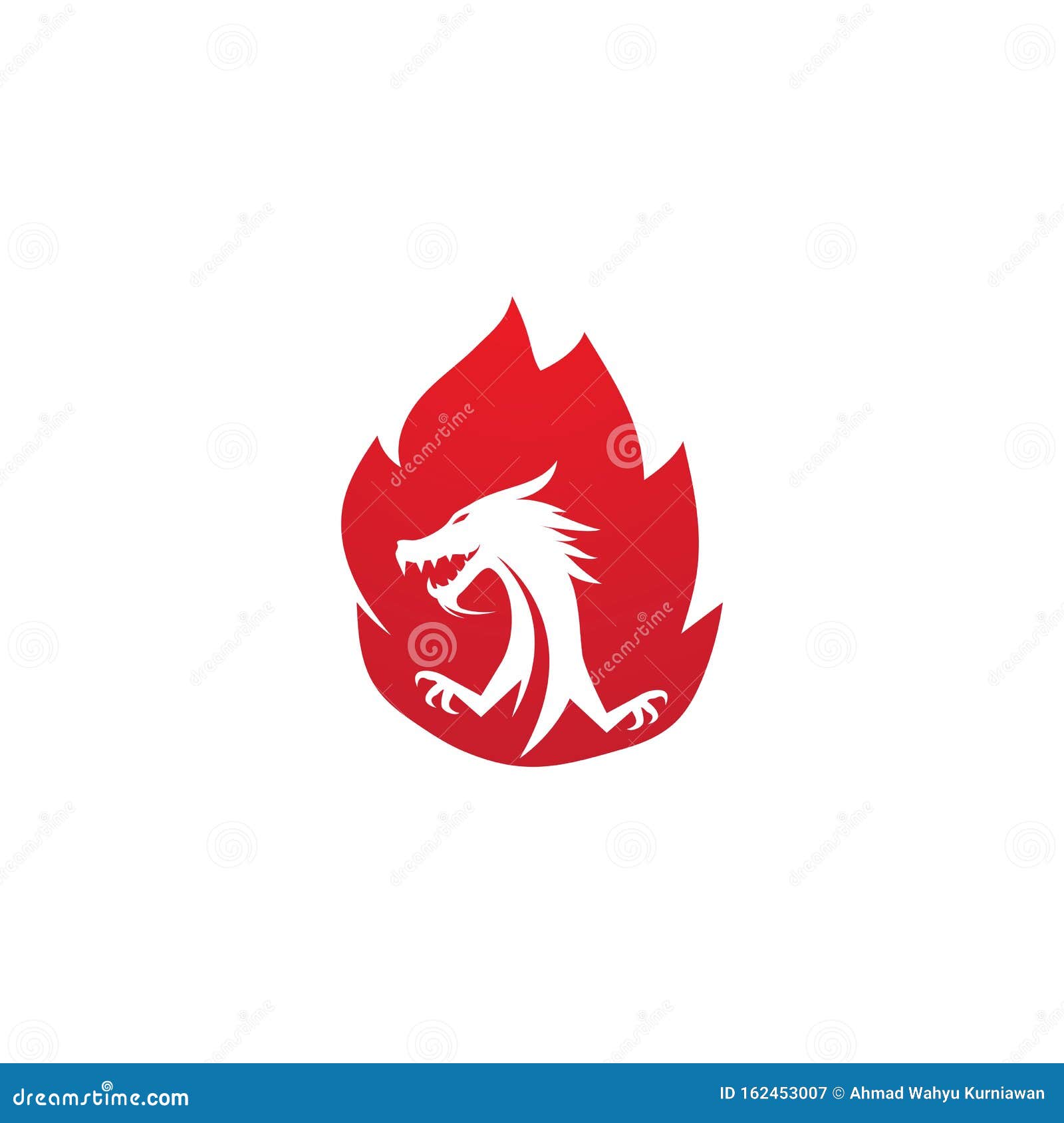 Logo de Dragon ilustración del vector. Ilustración de emblema - 162453007