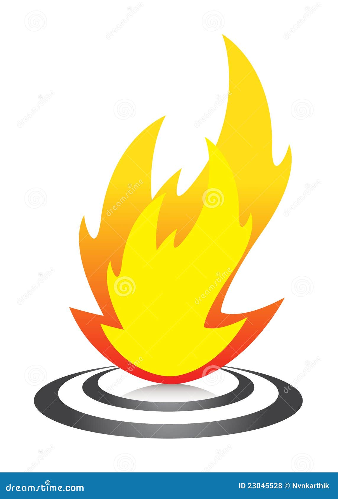 Logo de flamme illustration de vecteur. Illustration du conception ...