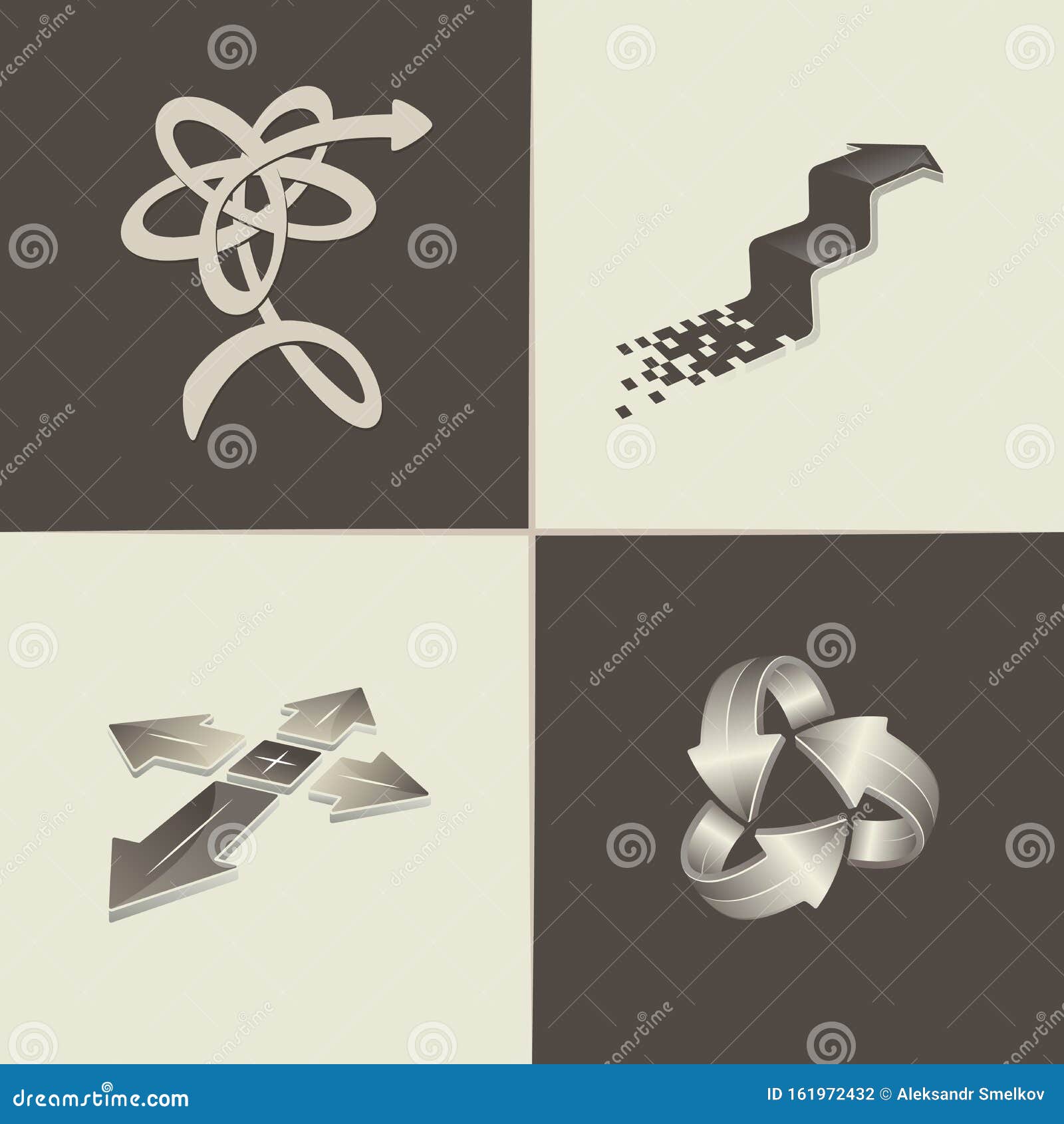 Logo De Flecha Abstracta Conjunto De Iconos Ilustración del Vector ...