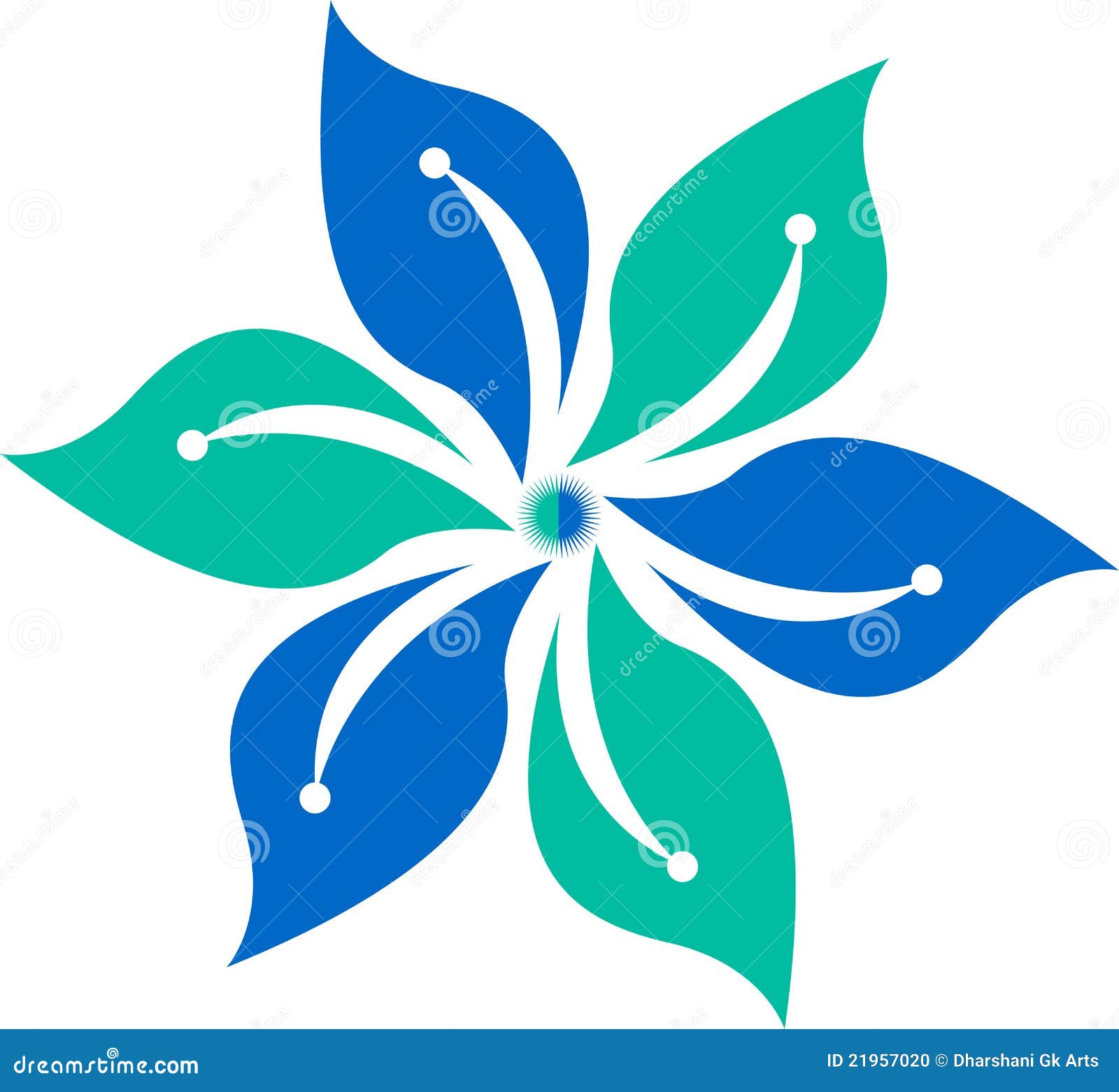 Logo de fleur illustration de vecteur. Illustration du moderne - 21957020