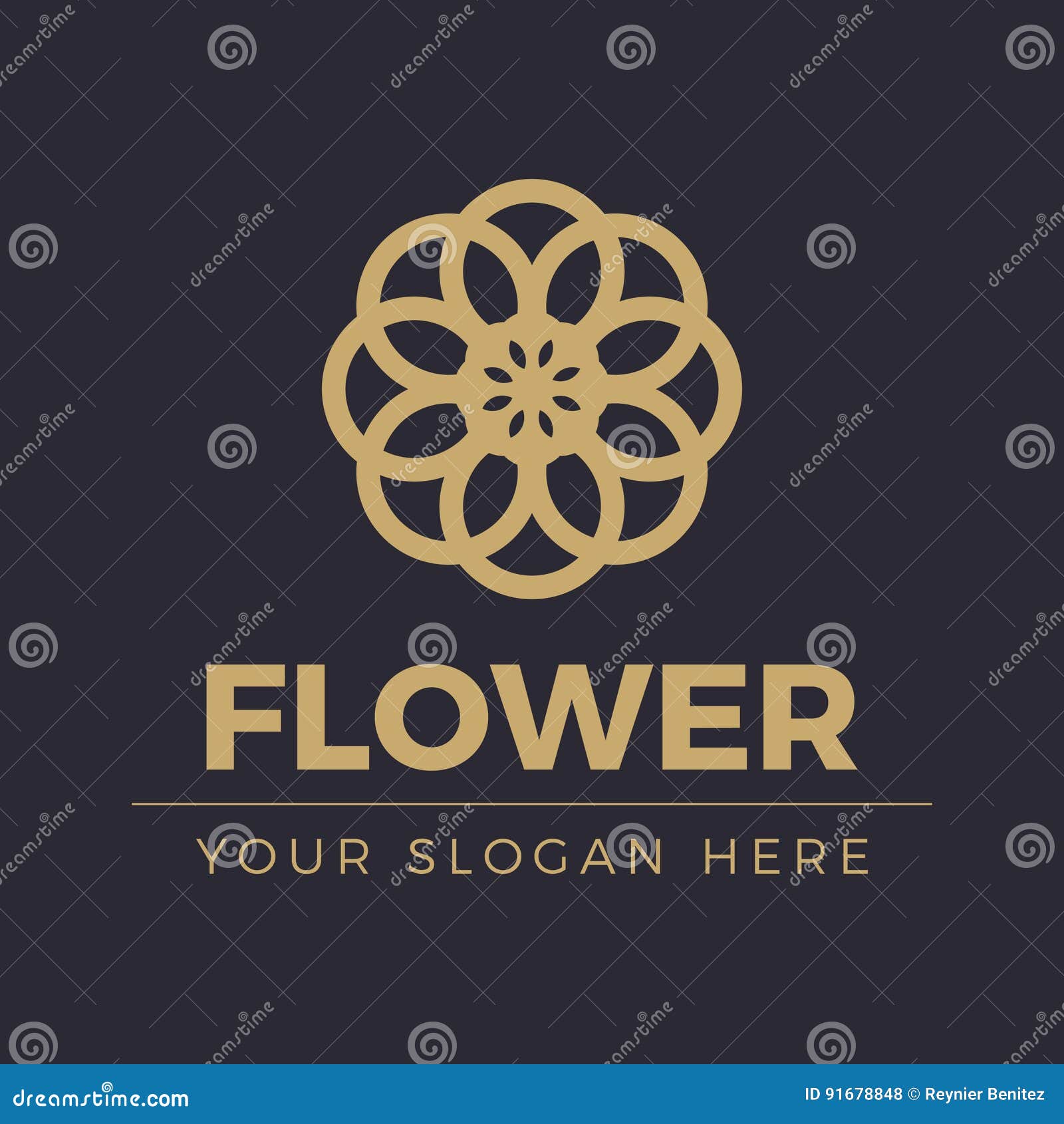 Logo de fleur illustration de vecteur. Illustration du logotype - 91678848