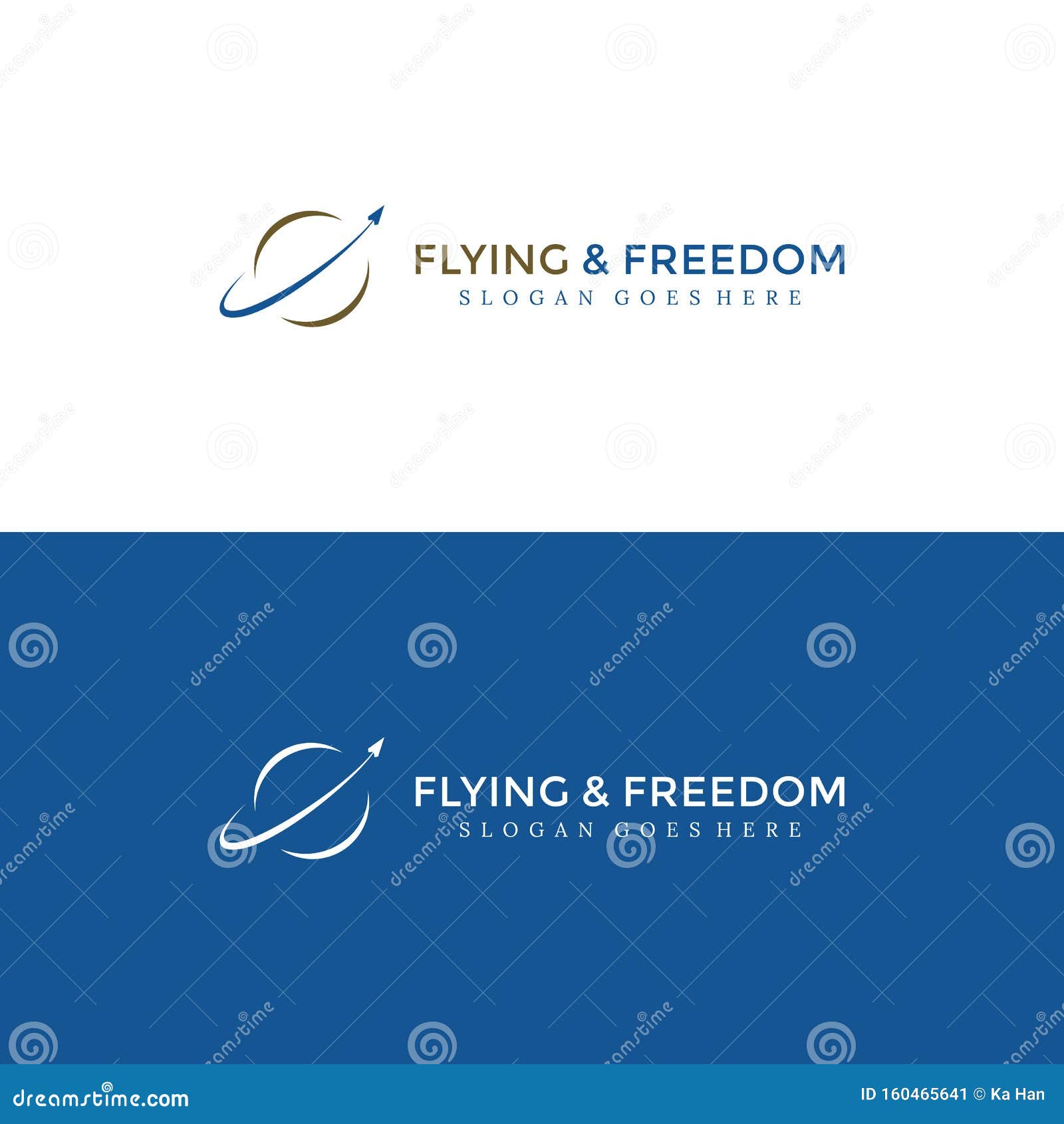 Logo De Flying & Freedom Para Tu Empresa Ilustración del Vector ...