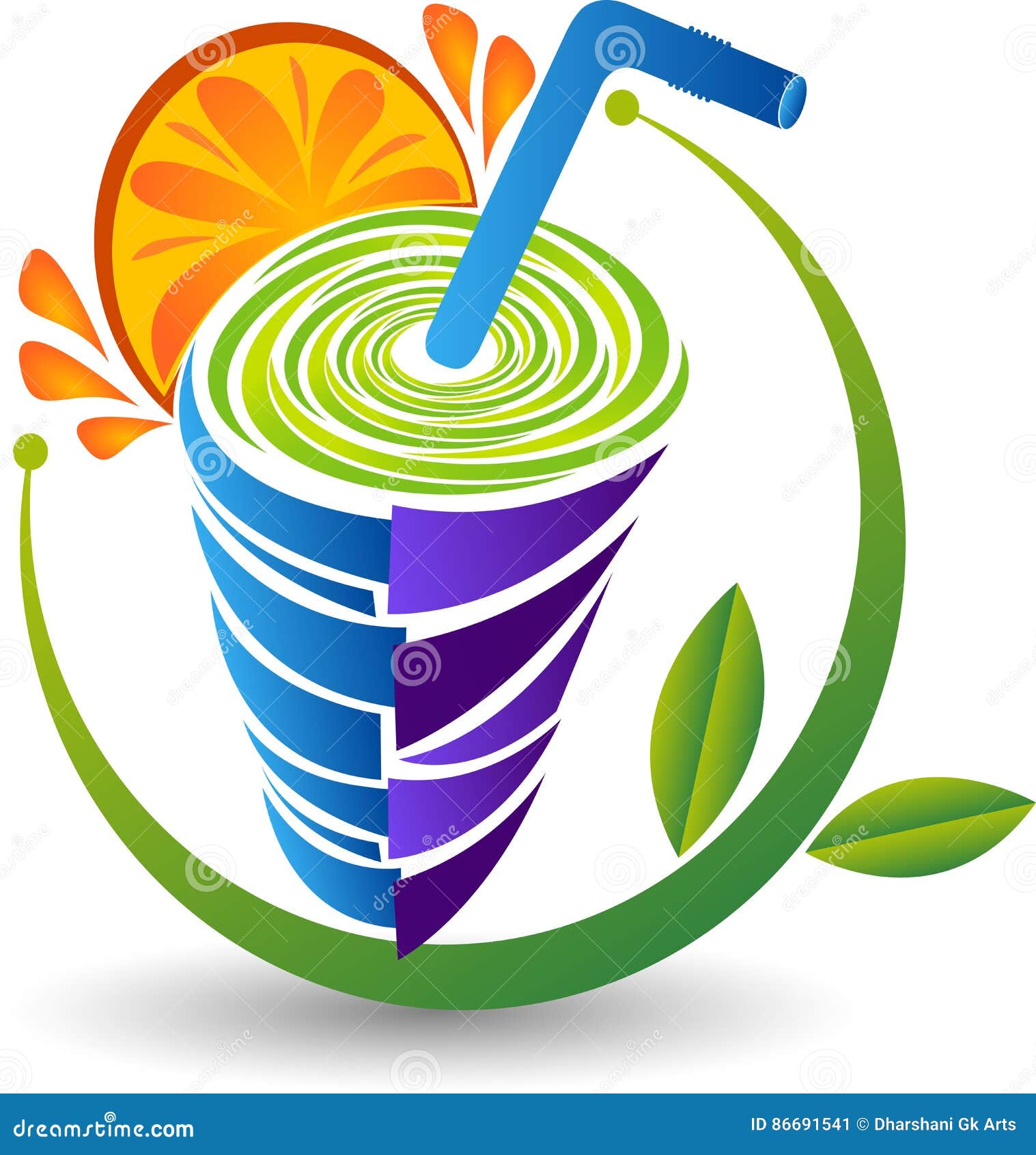 Logo de jus d'orange illustration de vecteur. Illustration du graphisme ...