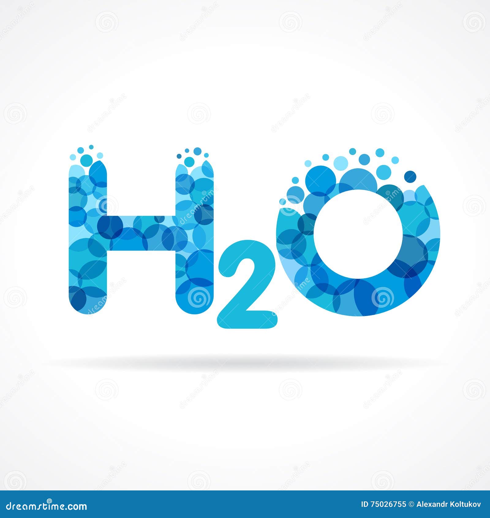 Logo de l'eau de H2O illustration de vecteur. Illustration du durée ...