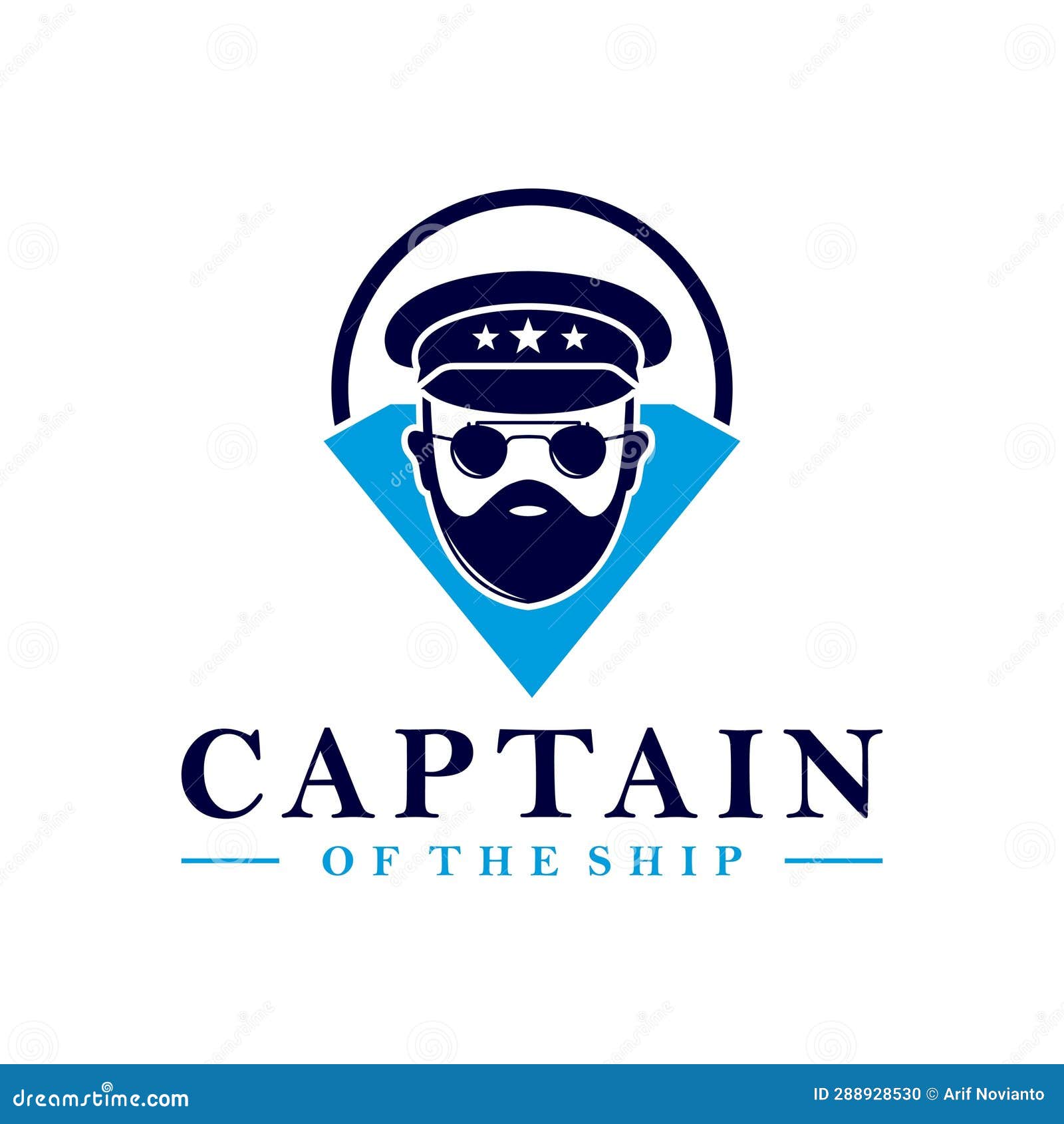 Logo De L'illustration Vectorielle Du Capitaine De Navire Illustration ...