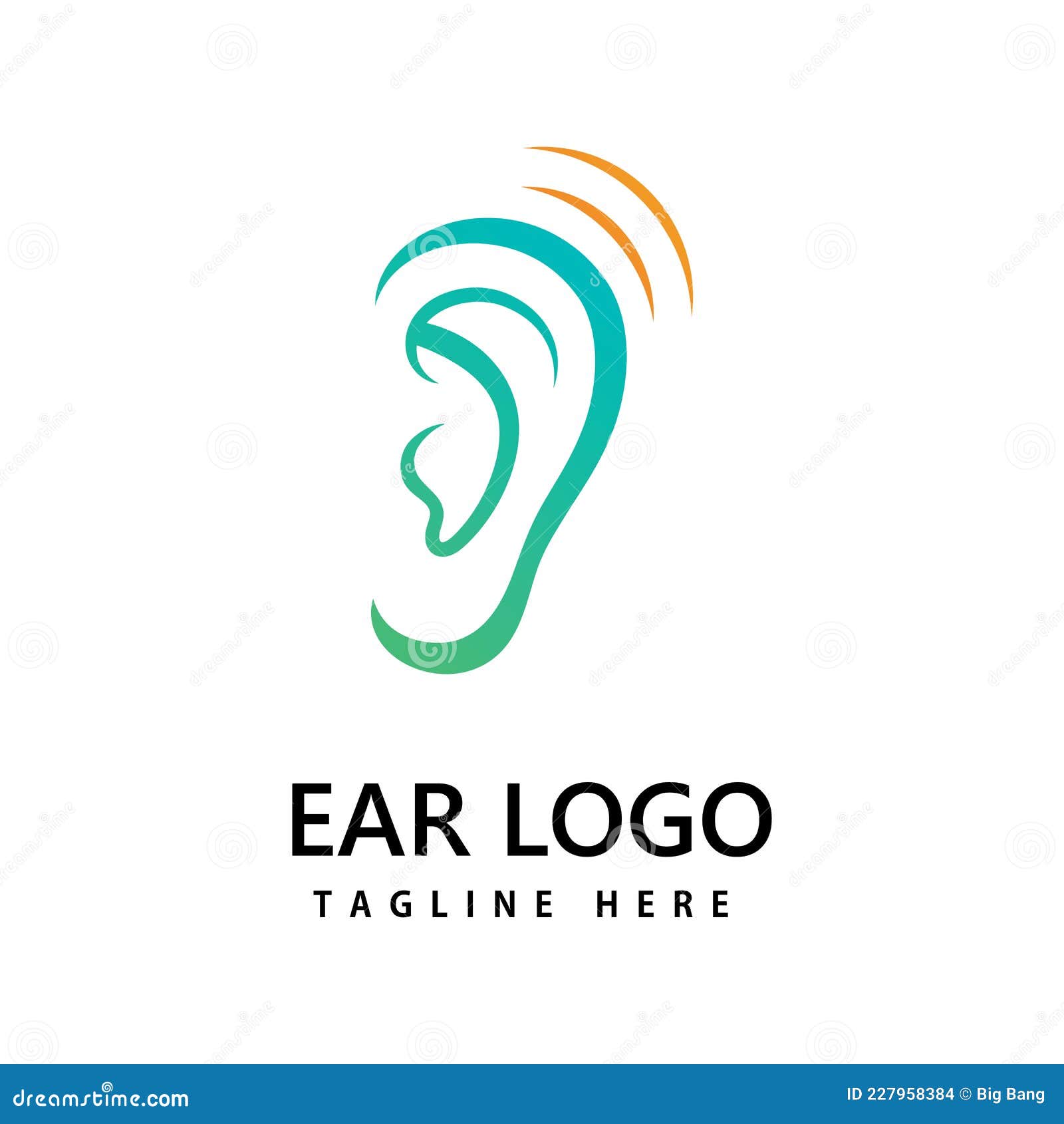 Logo De L'oreille Conception Vectorielle Illustration de Vecteur ...