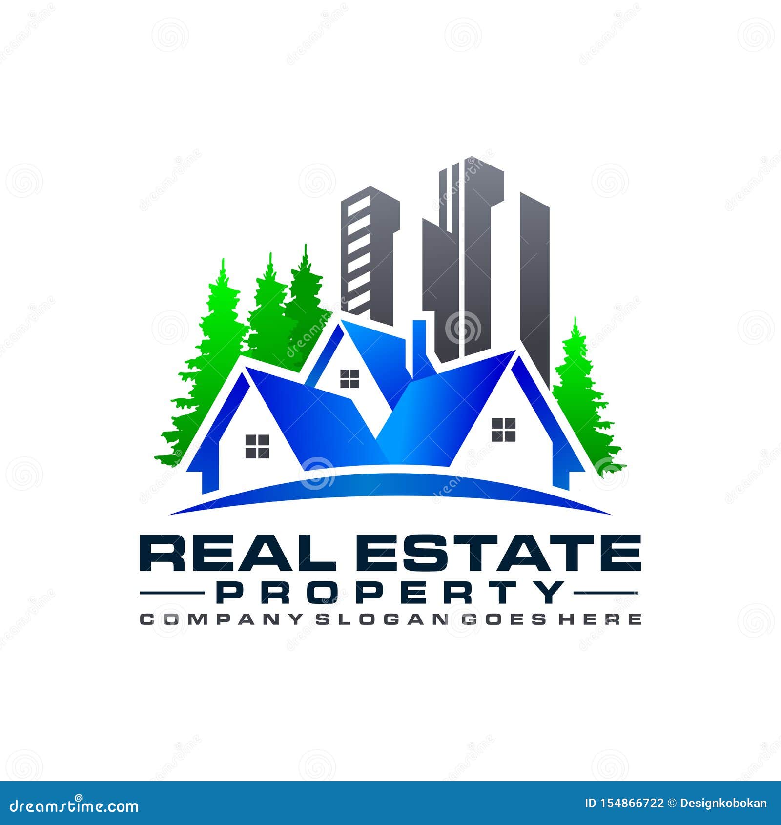 Logo De La Casa De La Propiedad Inmobiliaria Ilustración del Vector ...