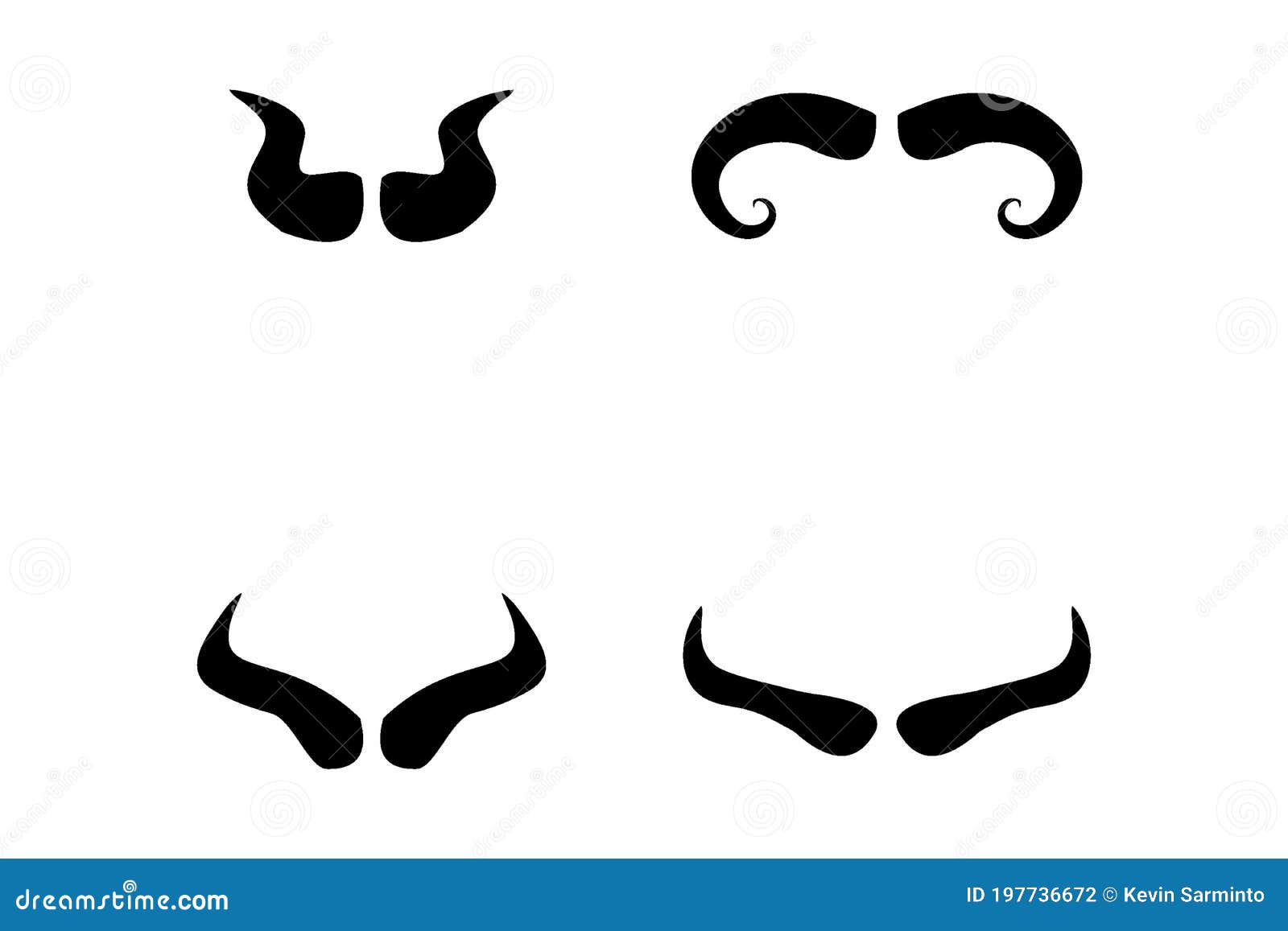 Logo de la corne du diable illustration de vecteur. Illustration du ...