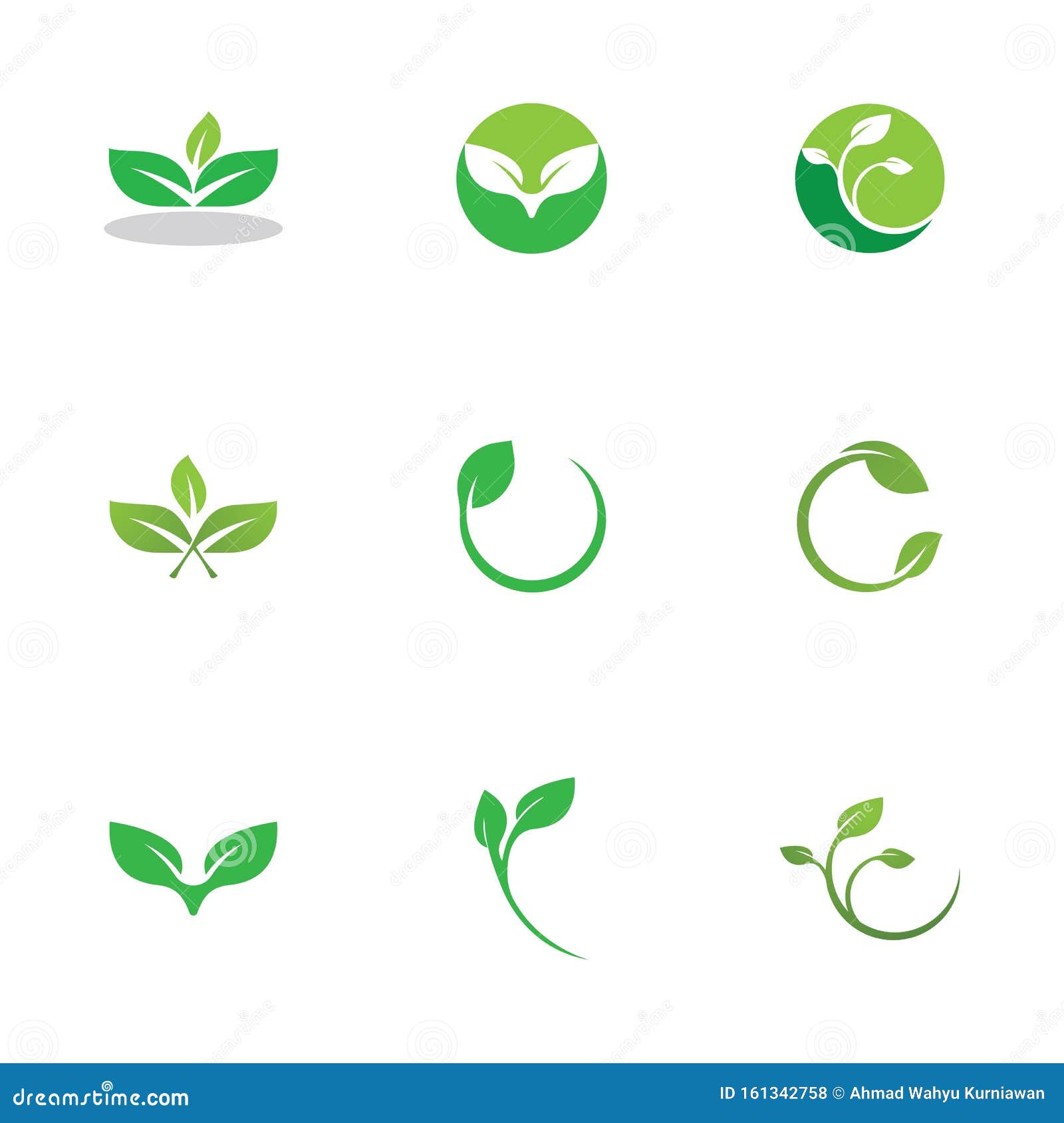 Logo de la hoja verde ilustración del vector. Ilustración de muestra ...