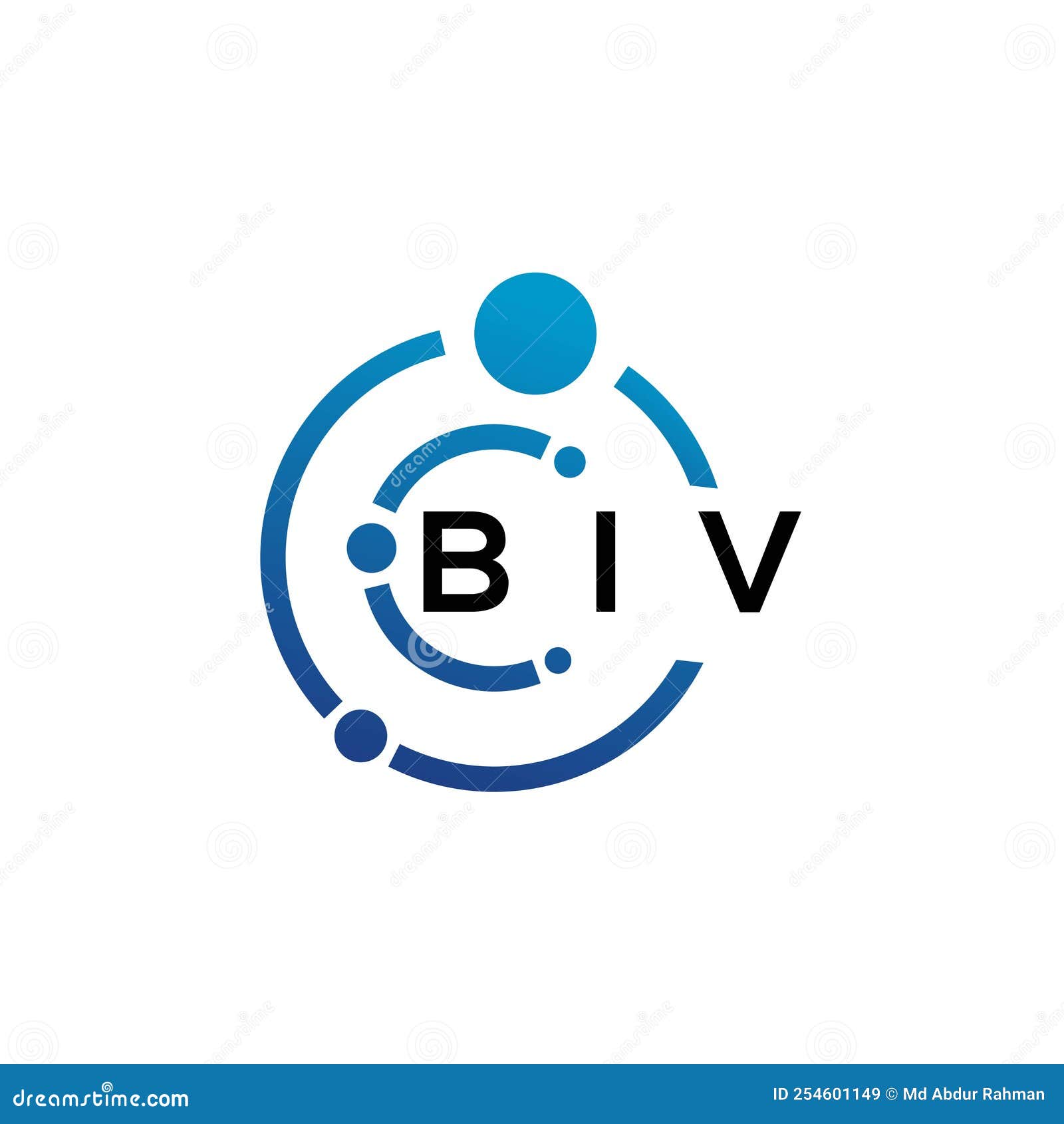 Logo De La Lettre Biv Sur Fond Blanc. Concept De Logo De Lettre ...