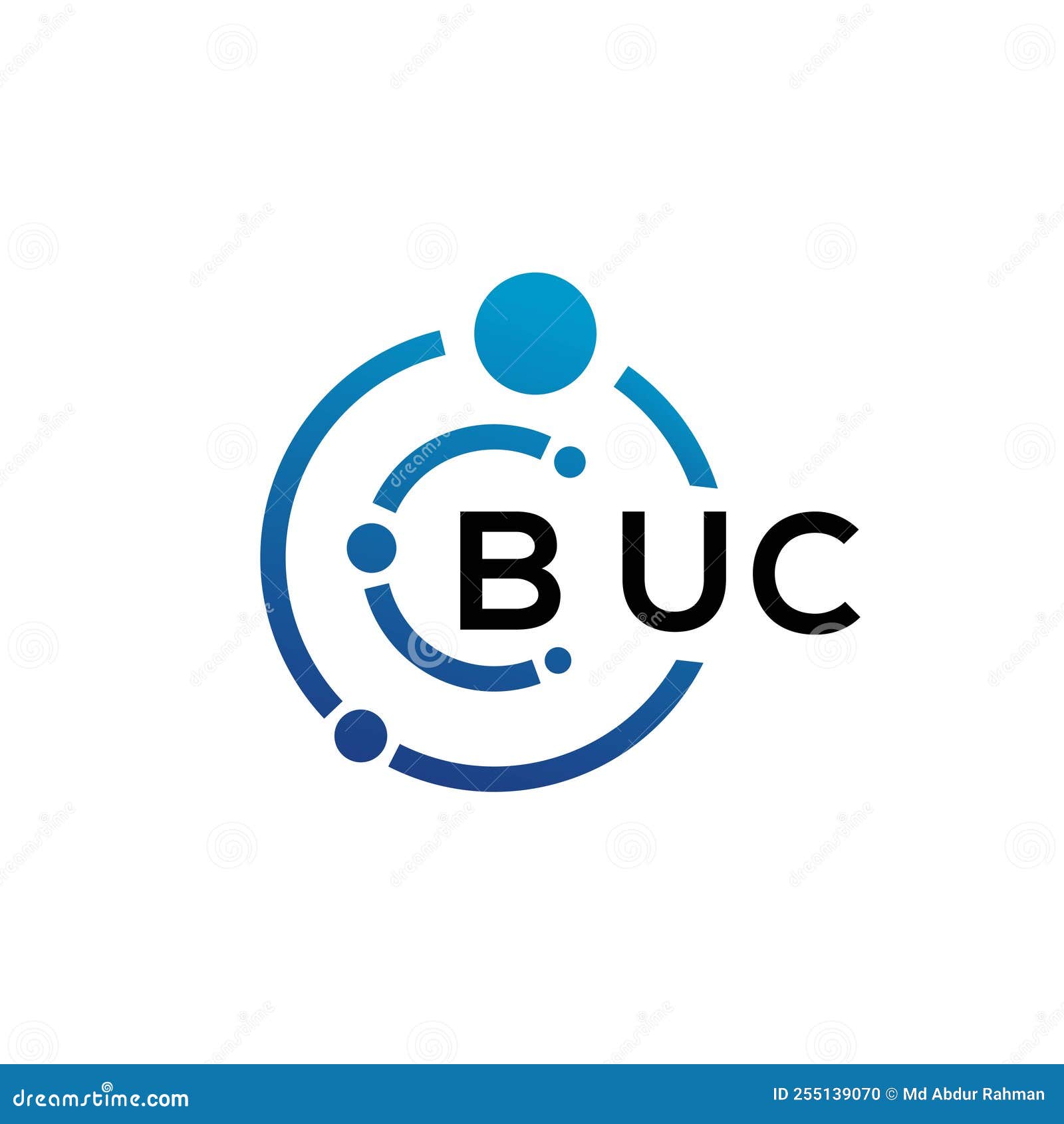 Logo De La Lettre Buc Sur Fond Blanc. Concept De Logo De Lettre ...