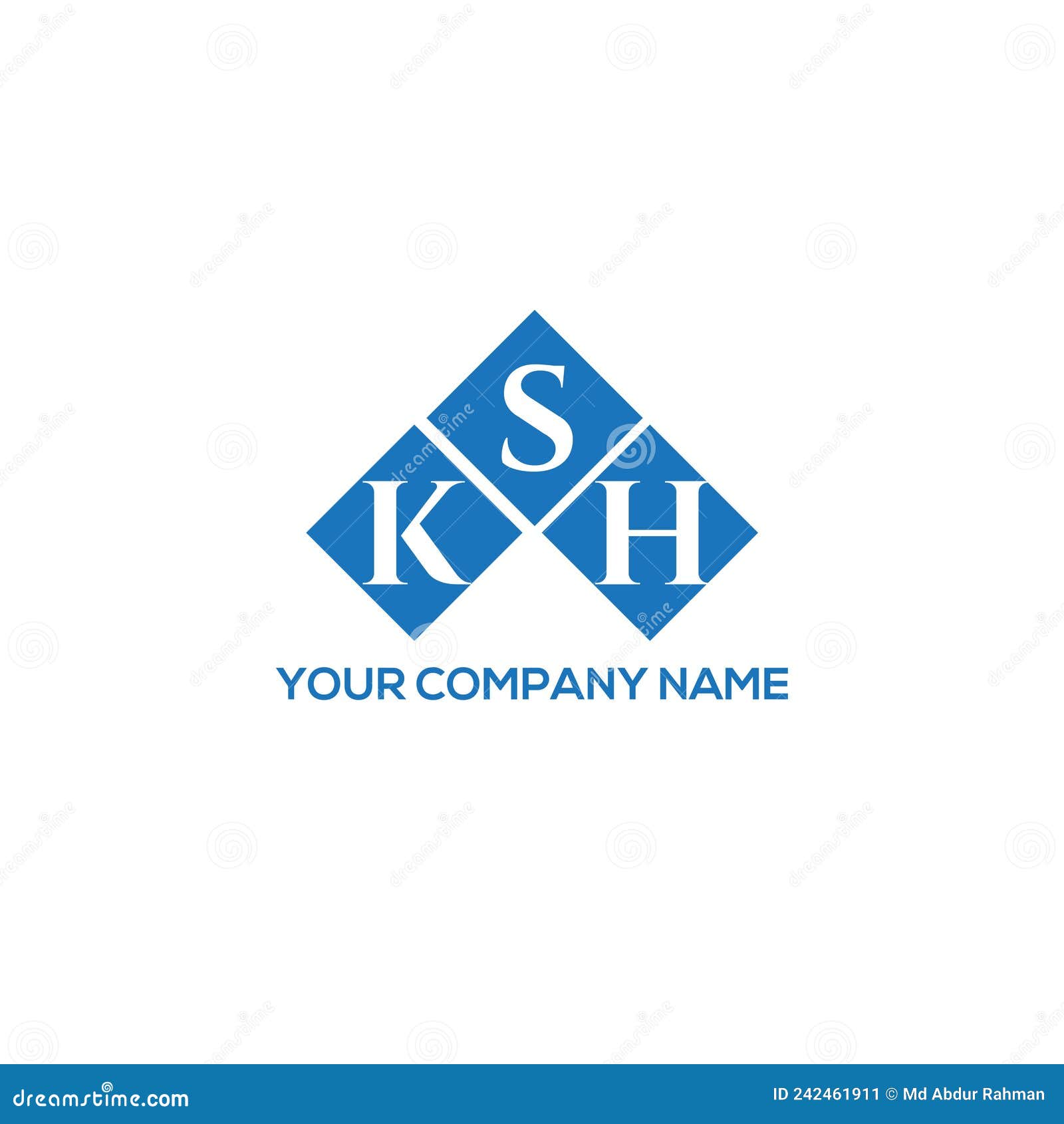 Logo De La Lettre Ksh Sur Fond Blanc. Concept De Logo De Lettre ...