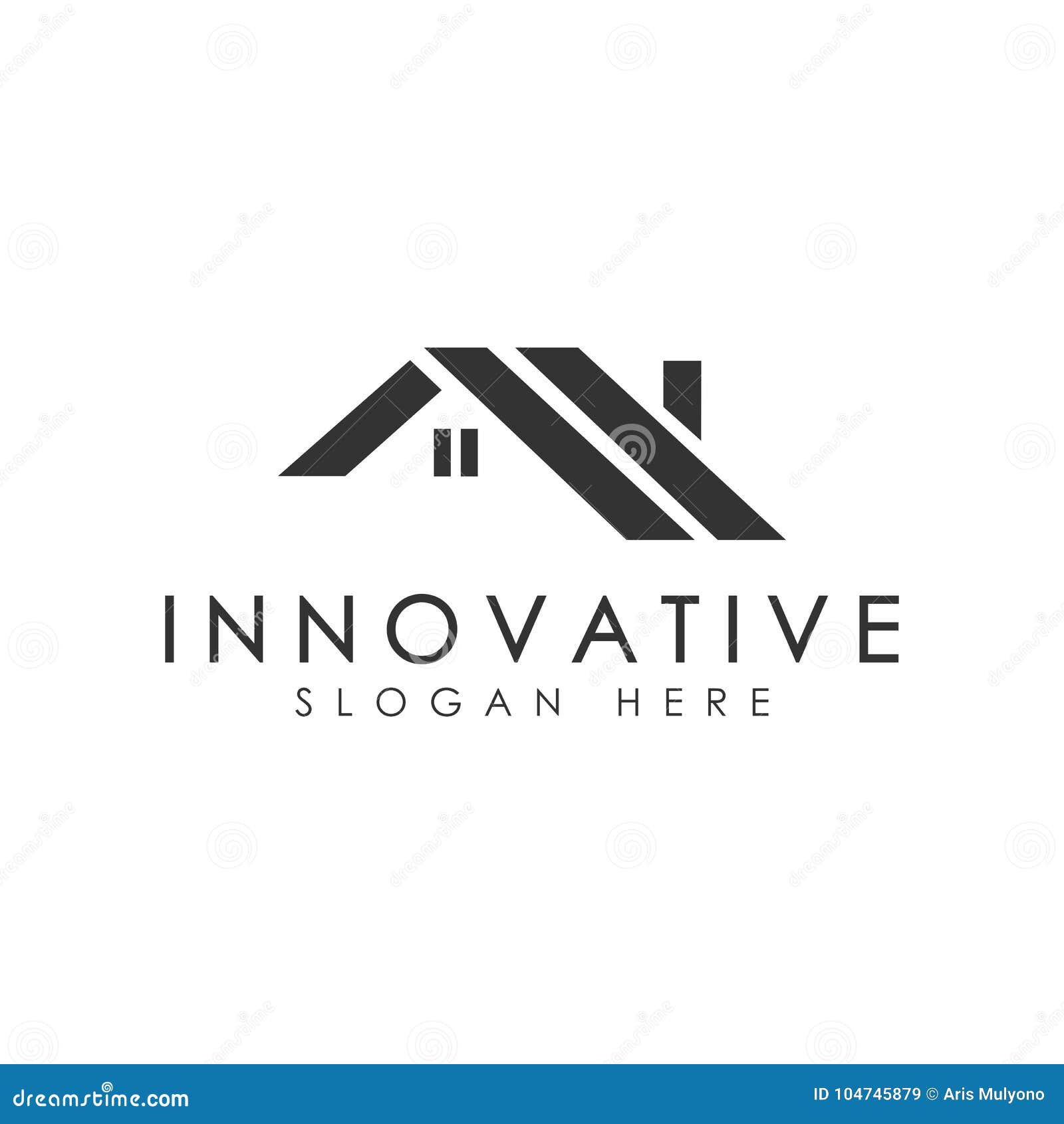 Logo de la maison de toit illustration stock. Illustration du abstrait ...