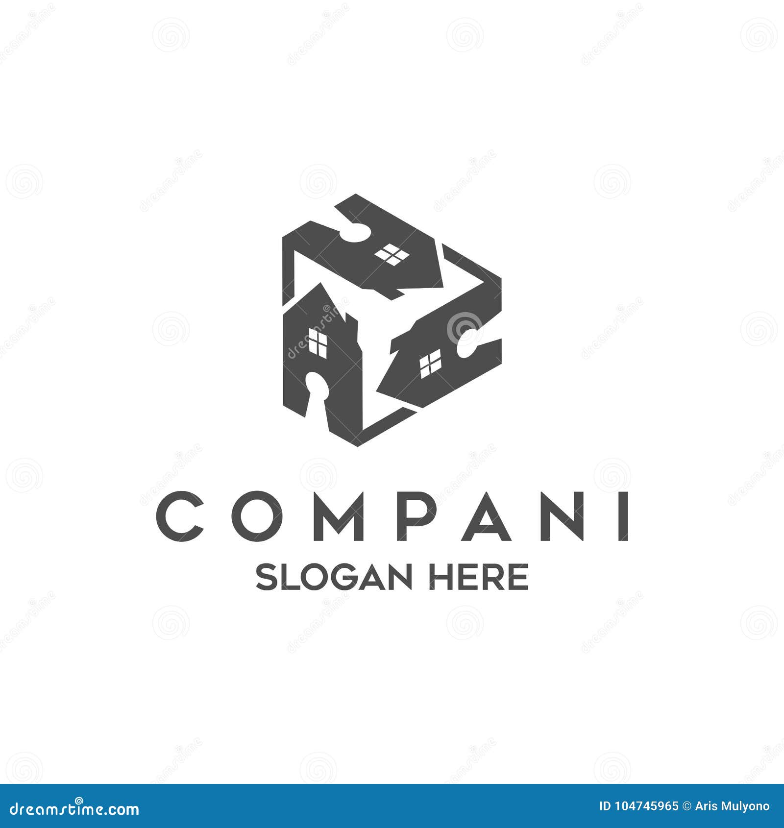 Logo de la maison de toit illustration de vecteur. Illustration du ...