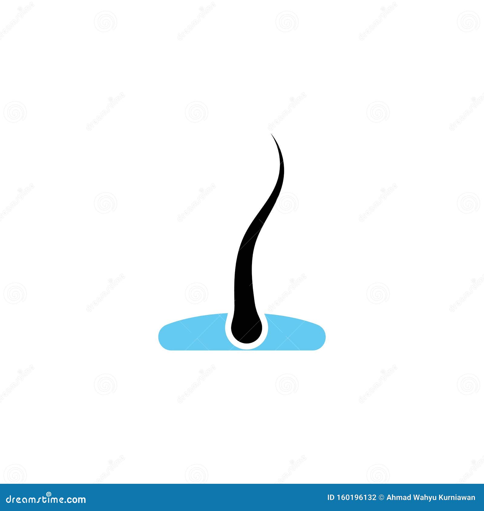 Logo de la peluca ilustración del vector. Ilustración de aislado ...