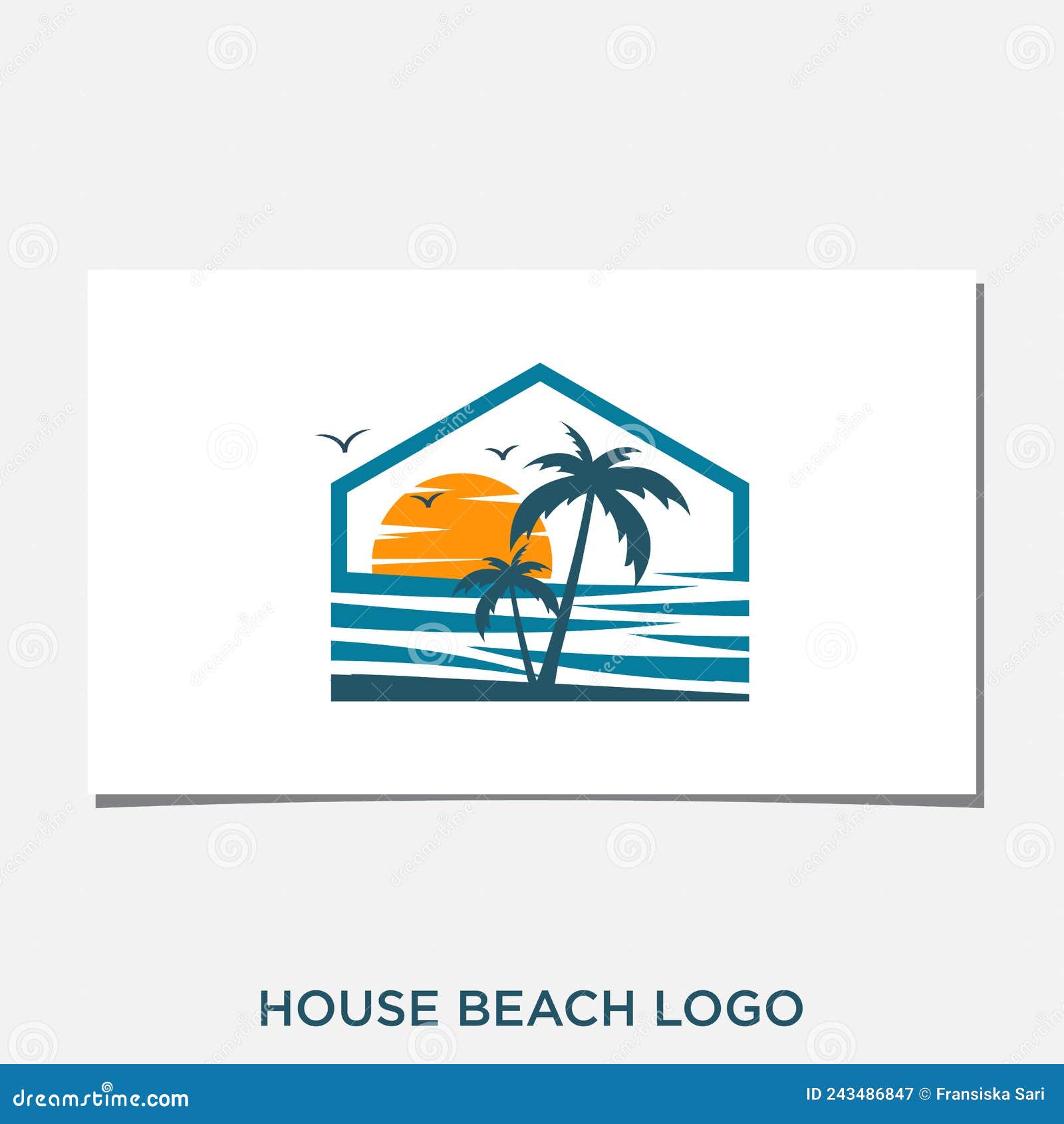 Logo de la plage illustration de vecteur. Illustration du location ...