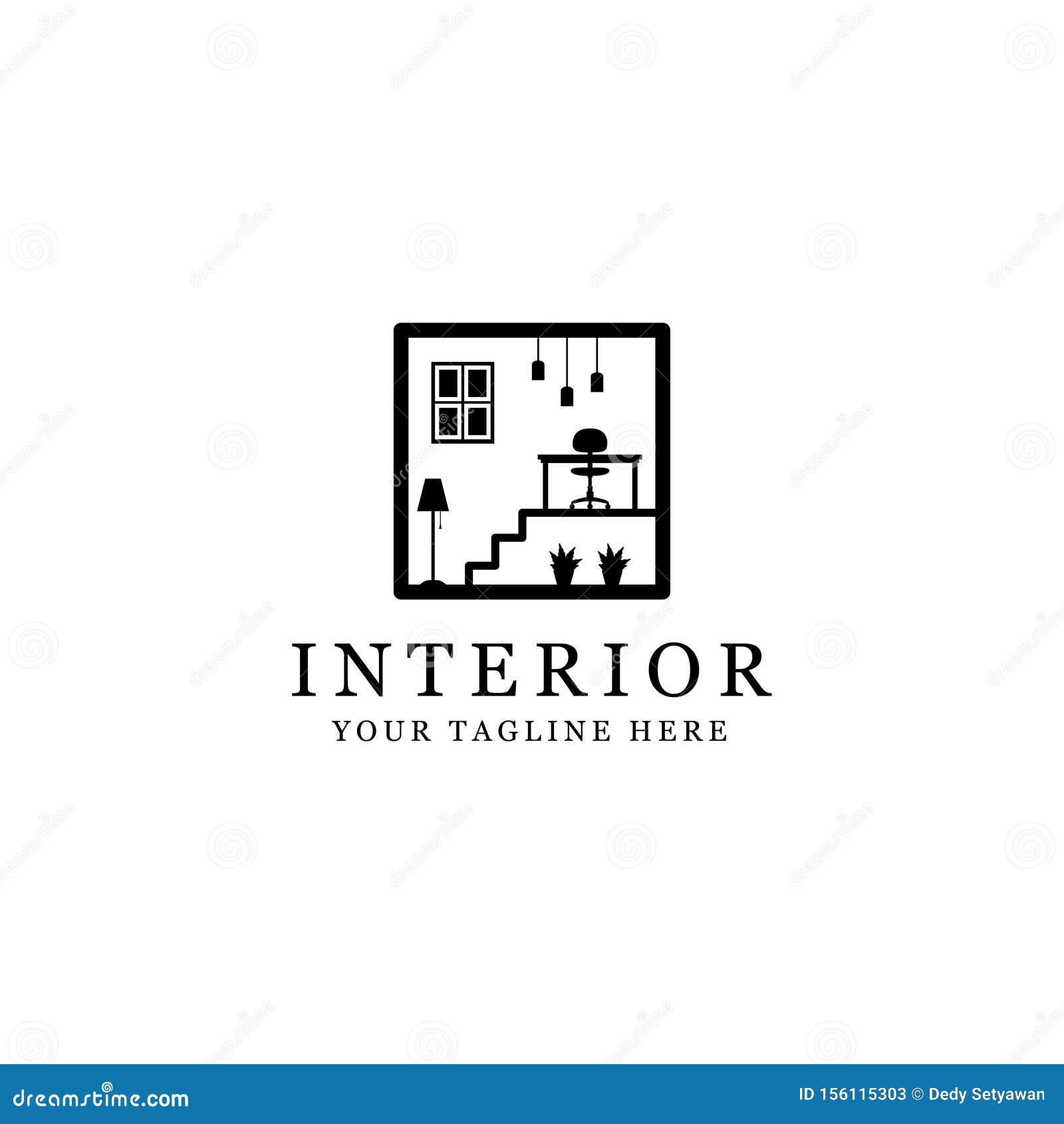 Logo de la sala interior ilustración del vector. Ilustración de ...