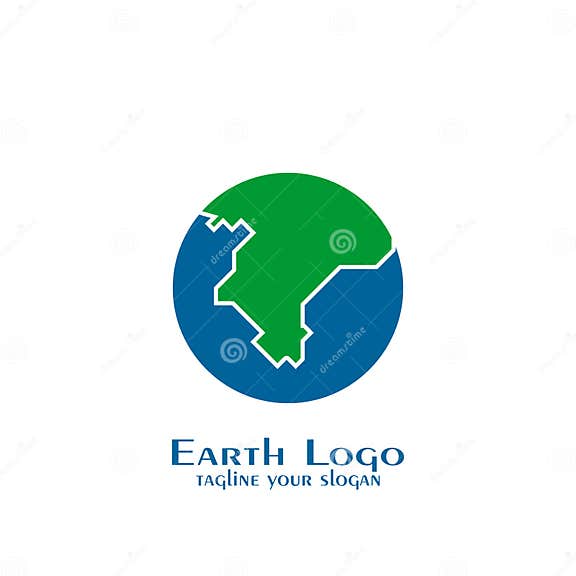 Logo De La Terre, Conception De Logo Du Monde Illustration de Vecteur ...