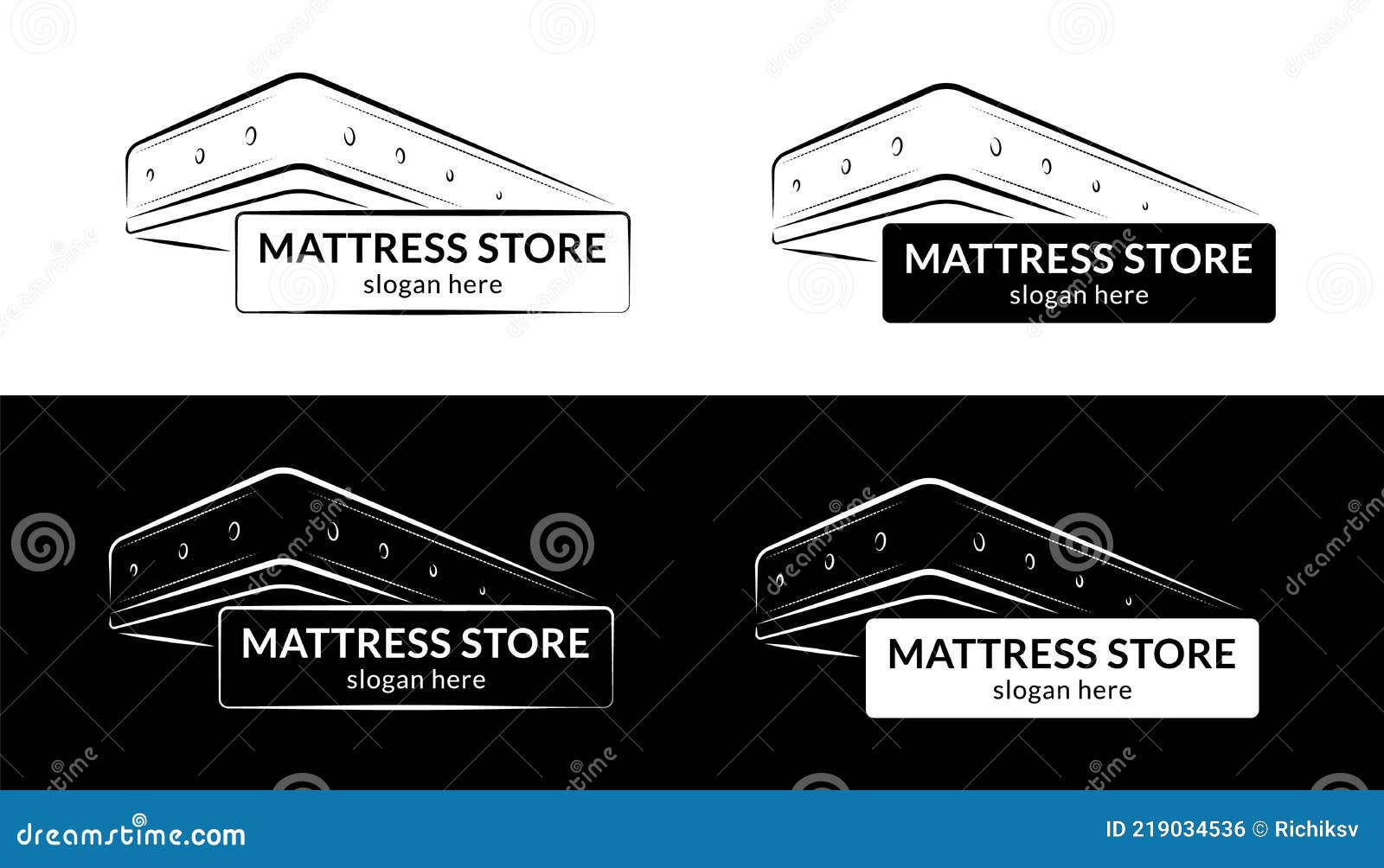 Logo De La Tienda De Colchones Ilustración del Vector - Ilustración de ...