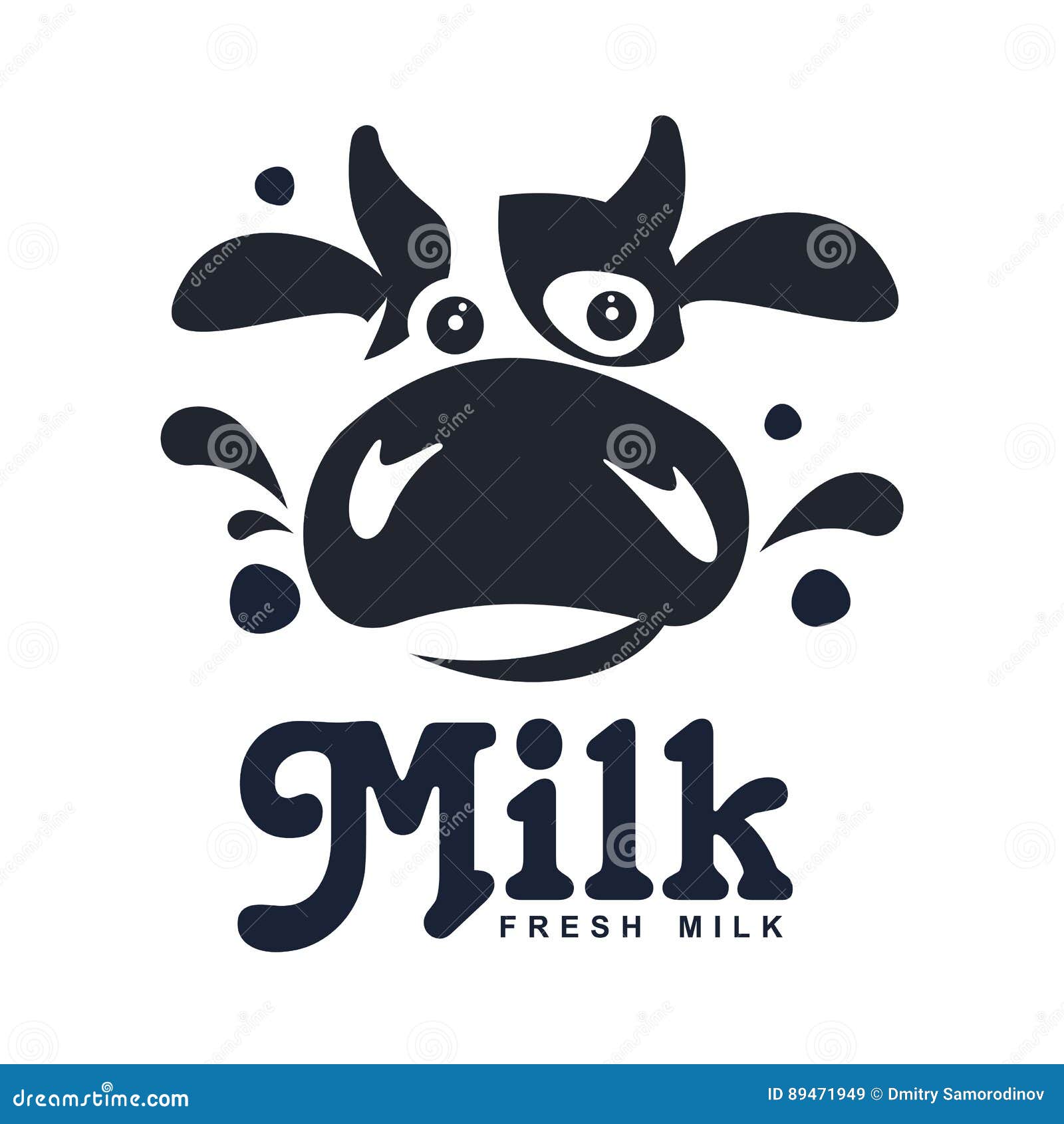 Logo de lait illustration stock. Illustration du illustration - 89471949