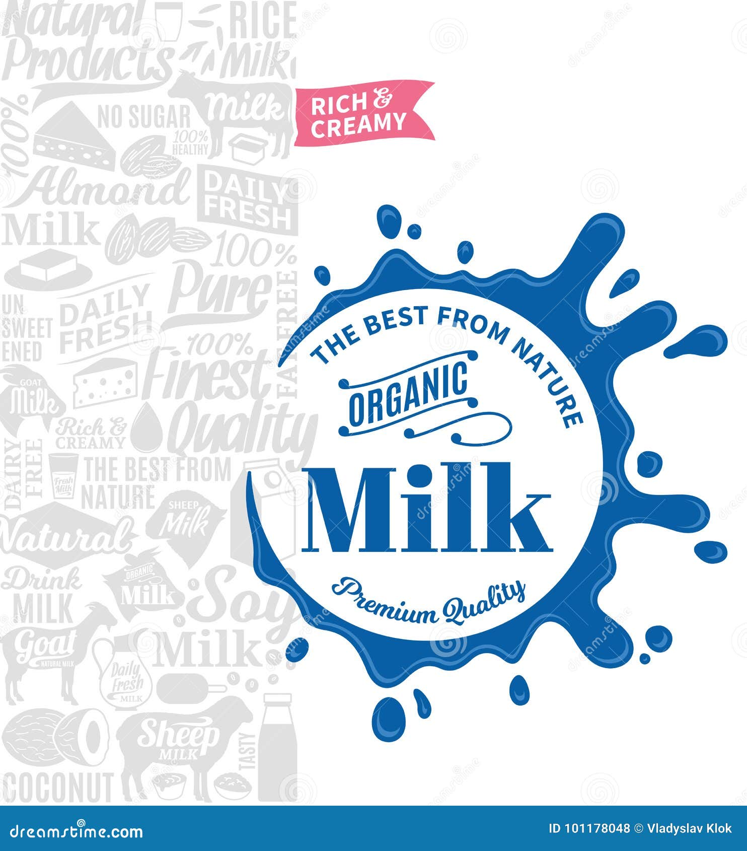 Logo de lait de vecteur illustration de vecteur. Illustration du ...