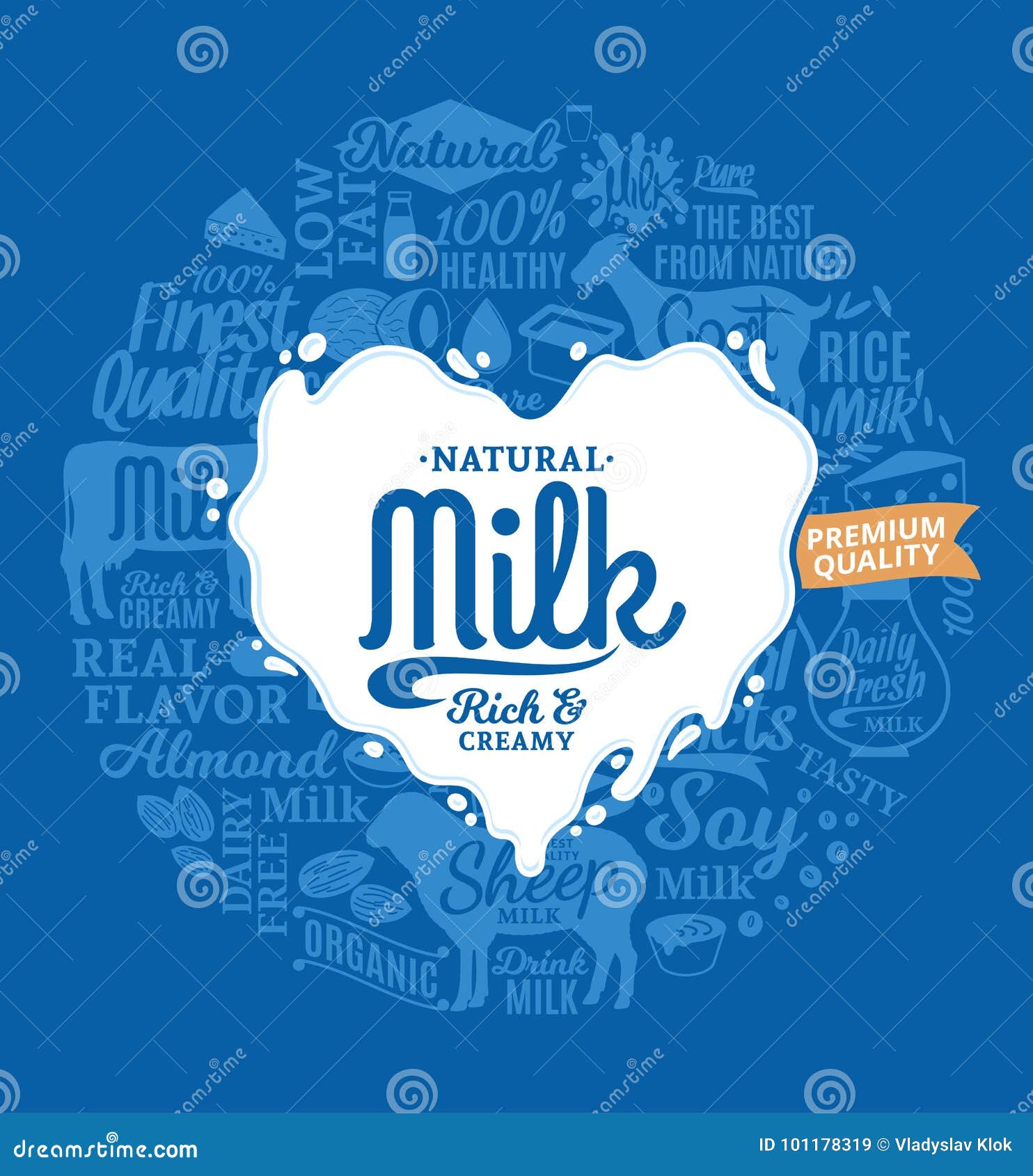 Logo de lait de vecteur illustration de vecteur. Illustration of normal ...