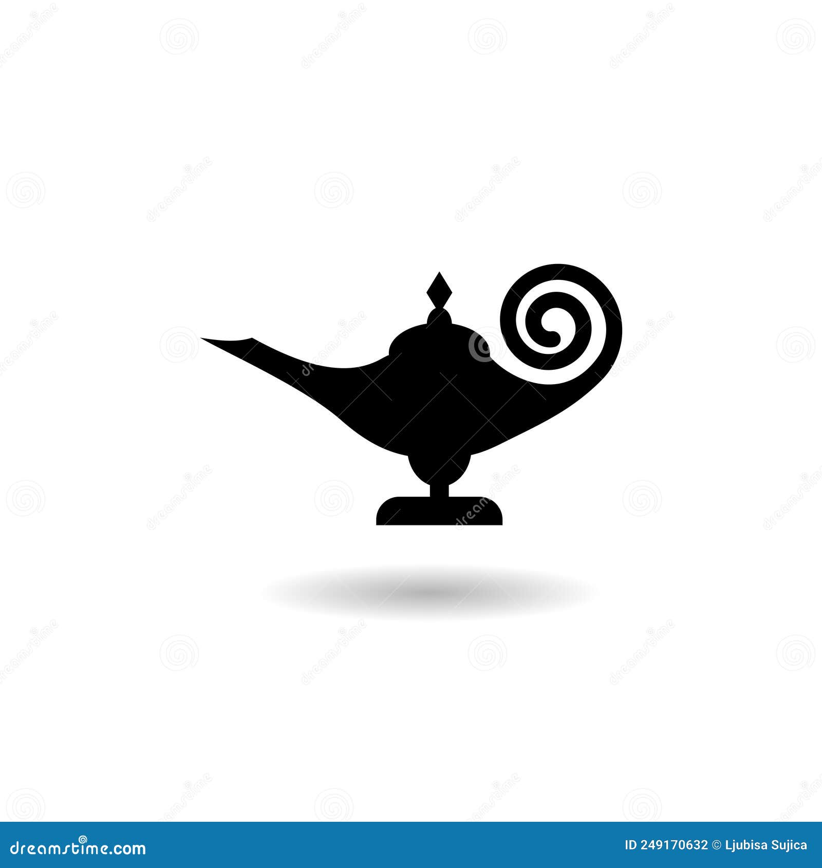 Logo De Lampe Magique Avec Ombre Illustration de Vecteur - Illustration ...