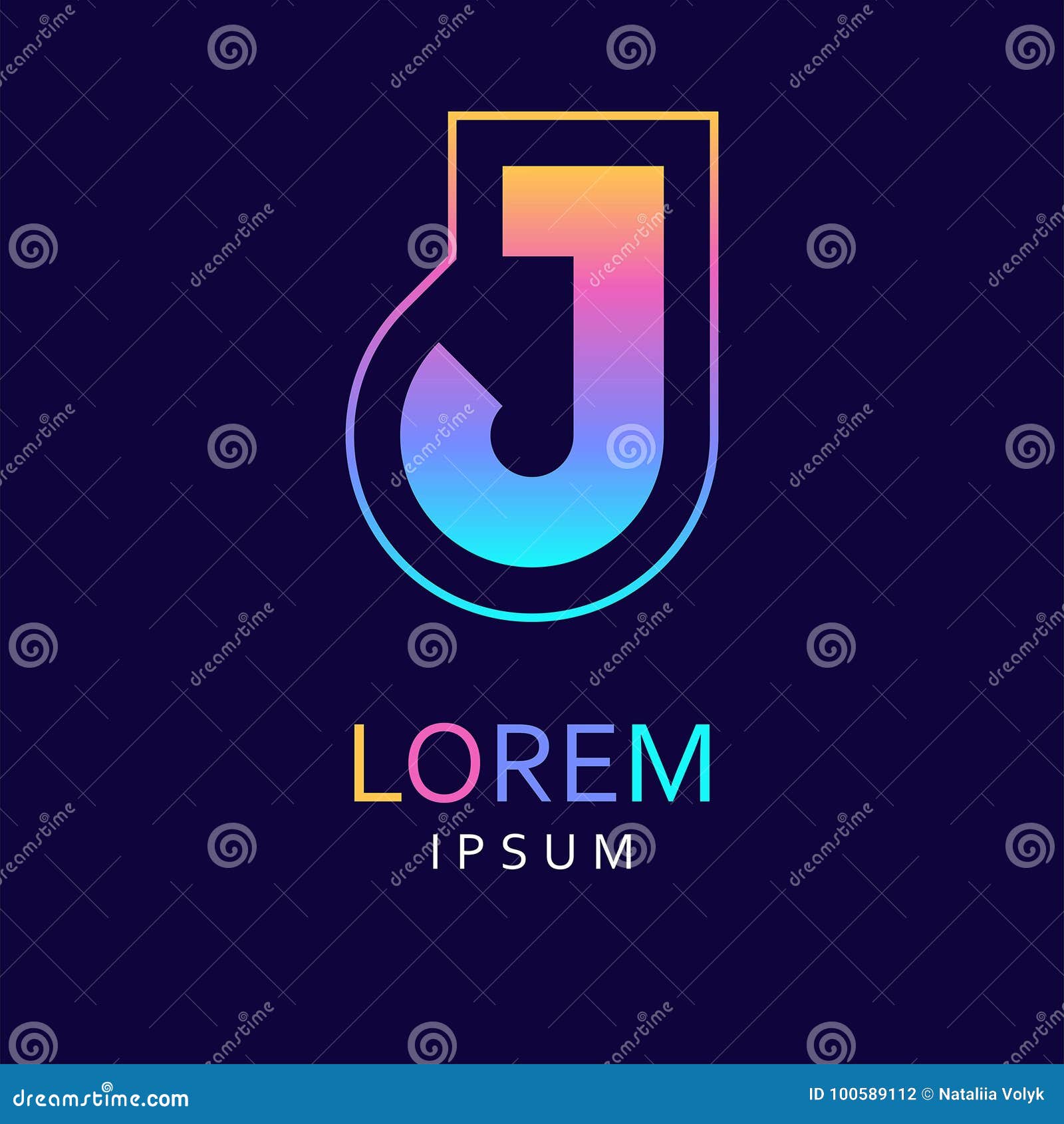 Logo De Lettre De J Graphisme De Vecteur Illustration de Vecteur ...
