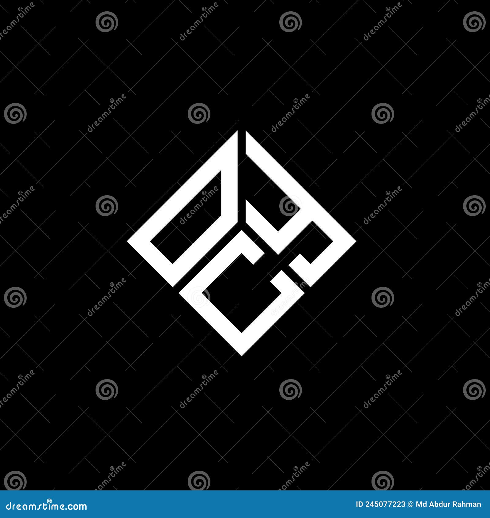 Logo De Lettre Ocy Sur Fond Noir. Logo Lettre Ocy. Conception De Lettre ...