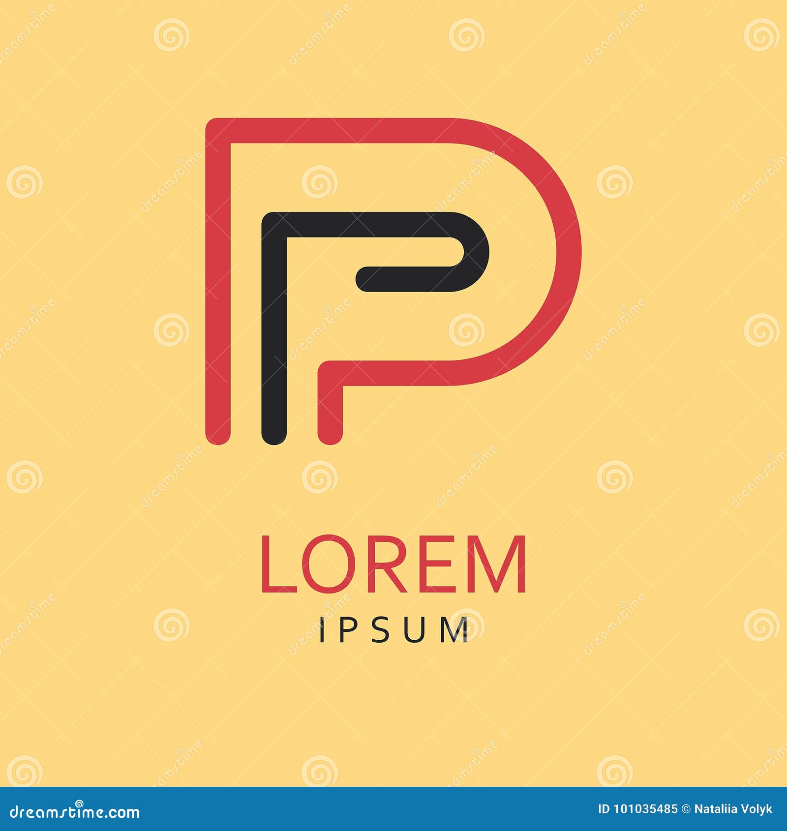 Logo De Lettre De P Graphisme De Vecteur Illustration de Vecteur ...