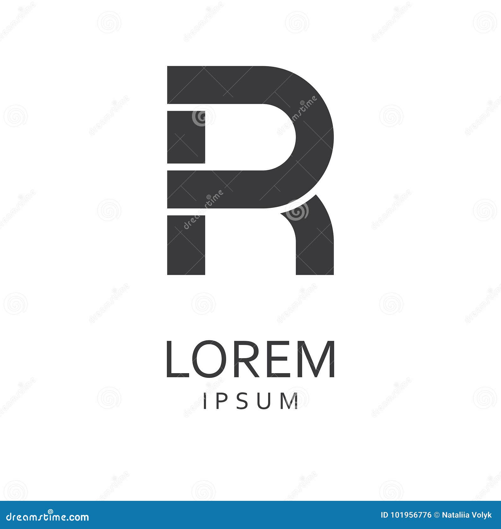 Logo De Lettre De R Graphisme De Vecteur Illustration de Vecteur ...