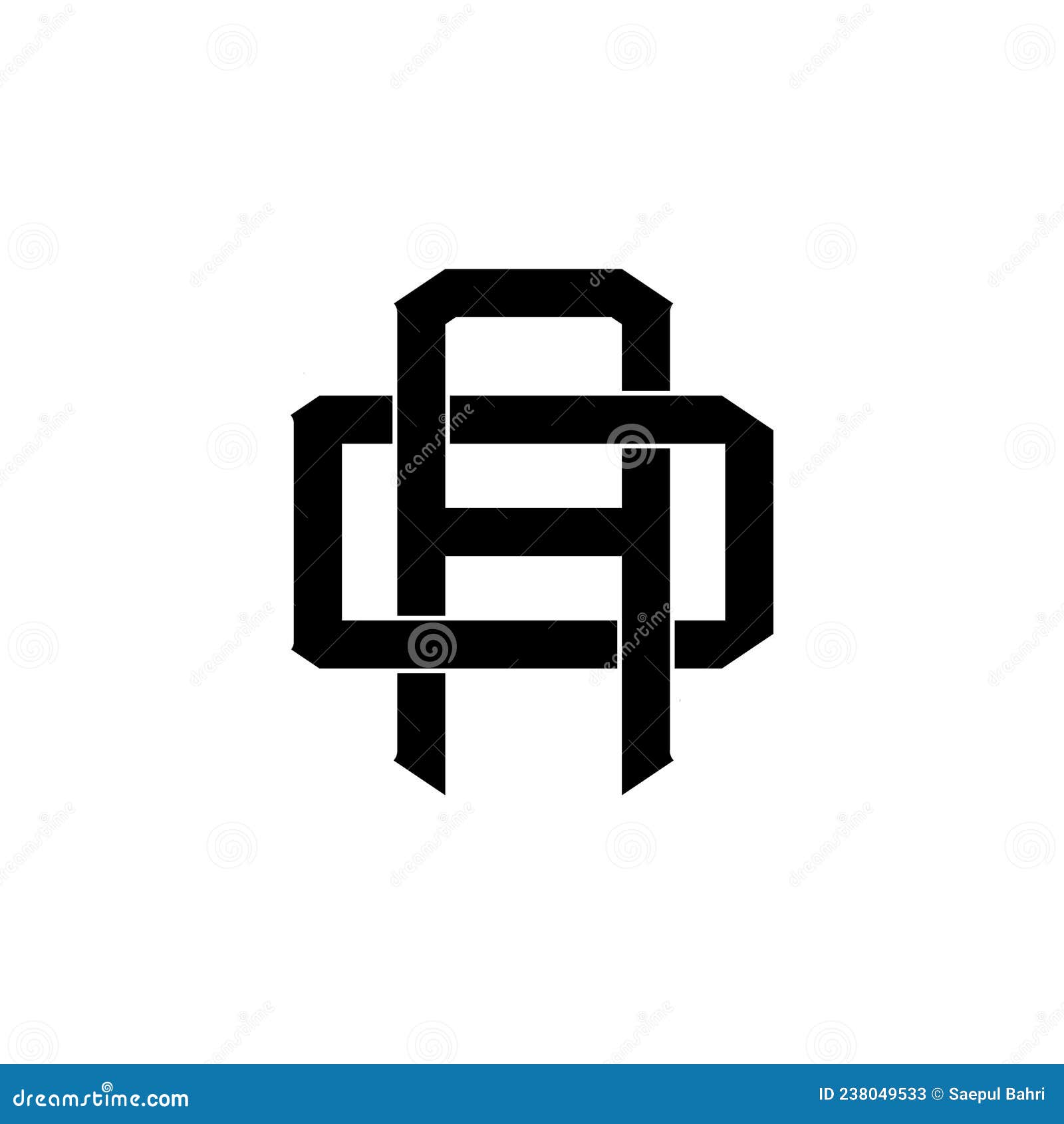 Logo De Lettre Vintage D Monogramme Illustration de Vecteur ...