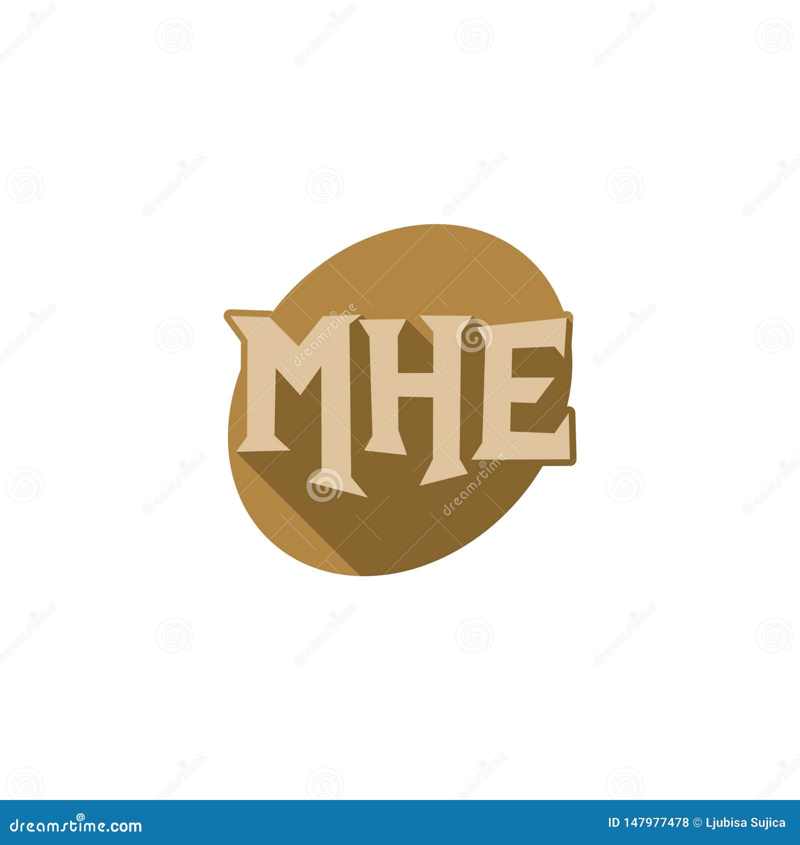 Logo de lettres de MHE illustration de vecteur. Illustration du moderne ...