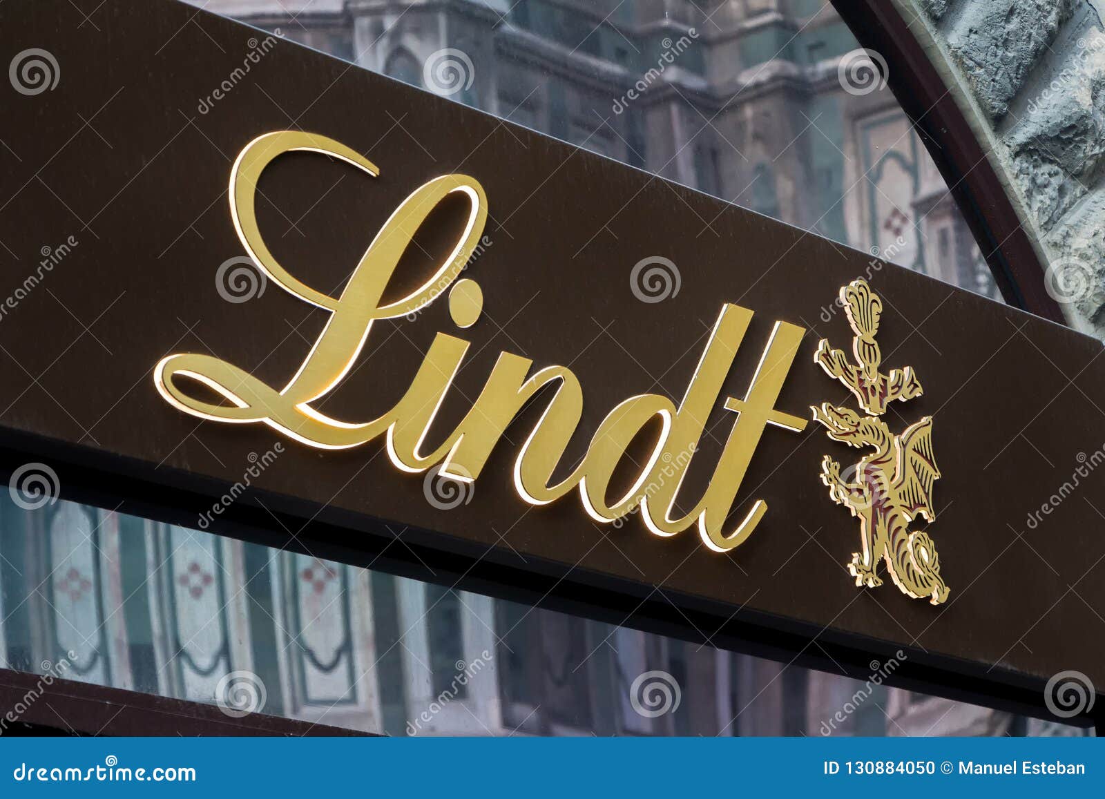 Logo De Lindt Sur Le Magasin De Lindt Image éditorial - Image du ...