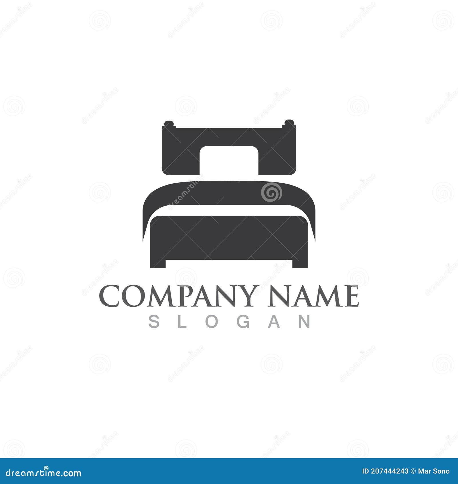 Logo De Lit Et Vecteur De Symboles Illustration de Vecteur ...