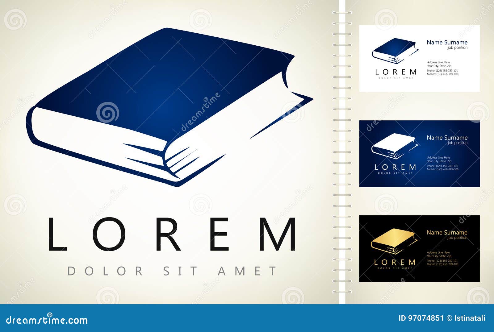 Logo de livre illustration de vecteur. Illustration du document - 97074851