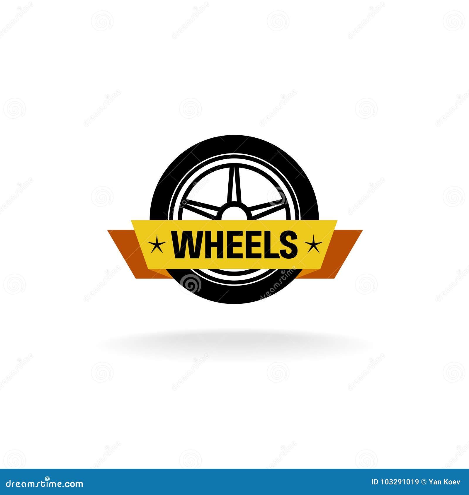 Logo de magasin de roue illustration de vecteur. Illustration du profil ...