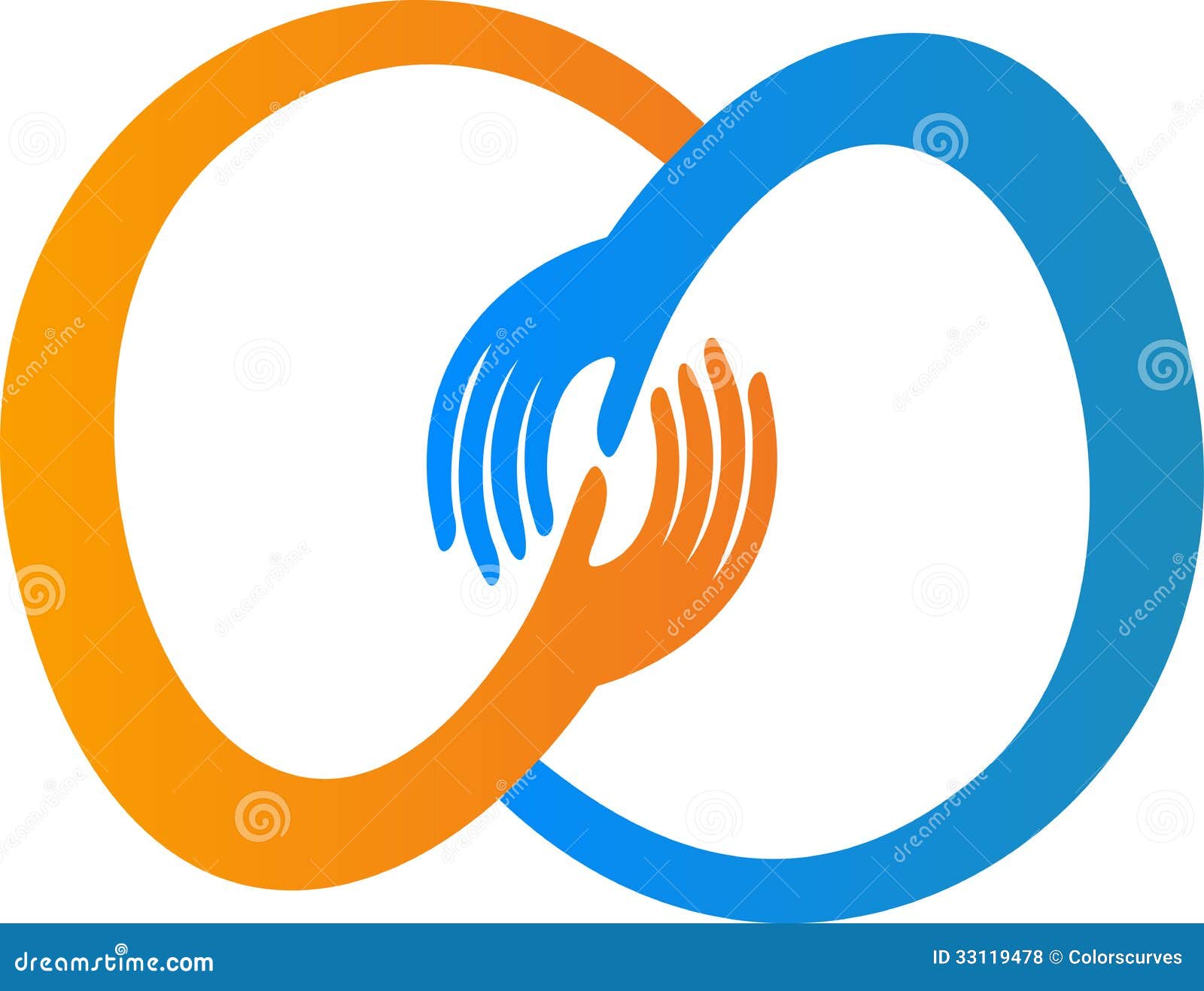 Logo de main illustration de vecteur. Illustration du convenez - 33119478